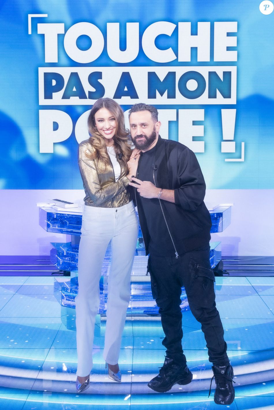 Delphine Wespiser, Cyril Hanouna - Enregistrement de l'émission Touche Pas à Mon Poste (TPMP ...