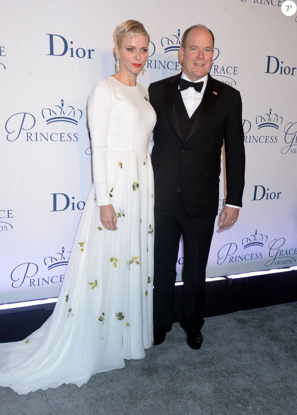 Le prince Albert II de Monaco et la princesse Charlène à la Soirée Princess Grace Awards Gala ...