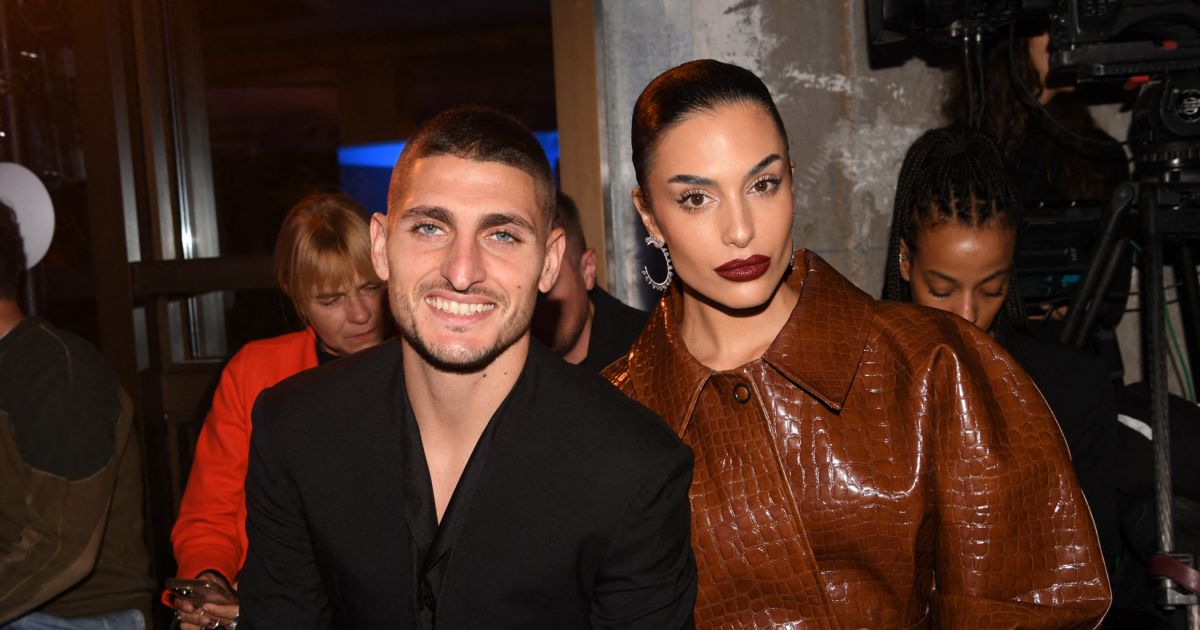 Marco Verratti et sa femme Jessica - Front Row - Défilé Messika haute ...