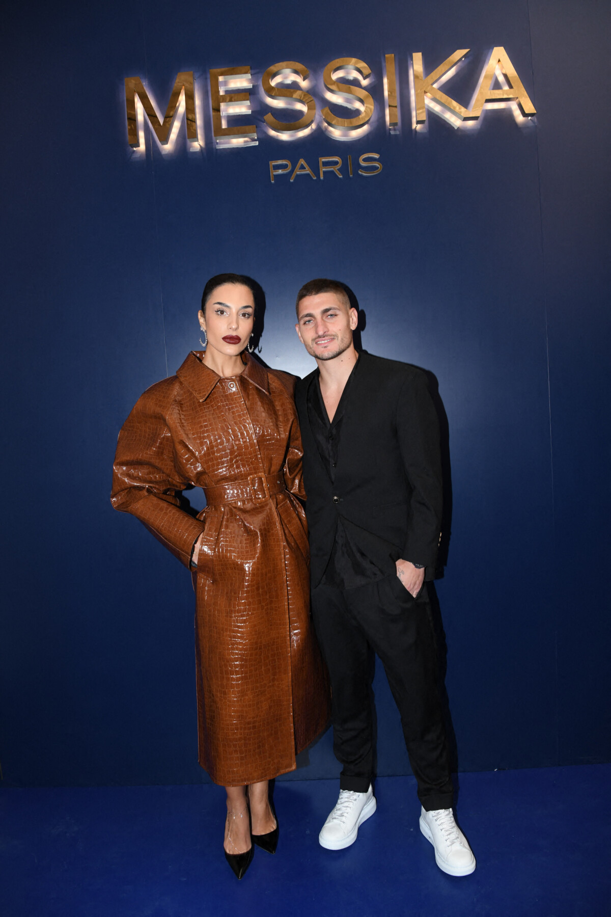 Photo : Marco Verratti, sa femme Jessica - Photocall Défilé Messika ...