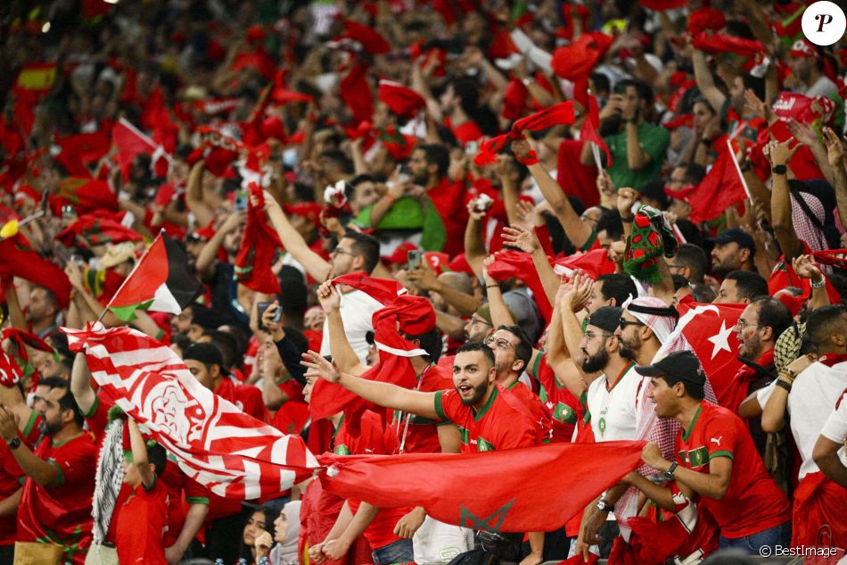 Supporters du Maroc - Ambiance - Match Maroc - Espagne (tab 3-0) lors ...