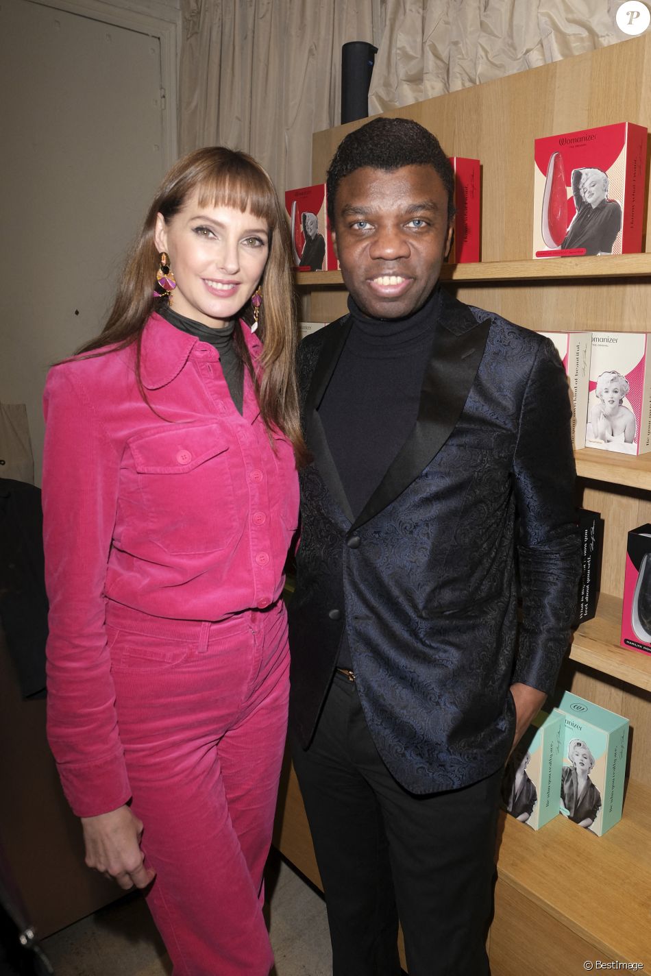 Exclusif - Frédérique Bel (la marraine de Womanizer) et le Prince Jean-Barthelemy Bokassa lors ...