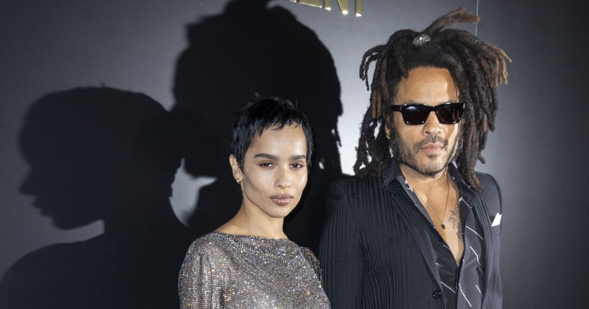 Zoe Kravitz, Lenny Kravitz au photocall du défilé de mode prêt-à-porter ...