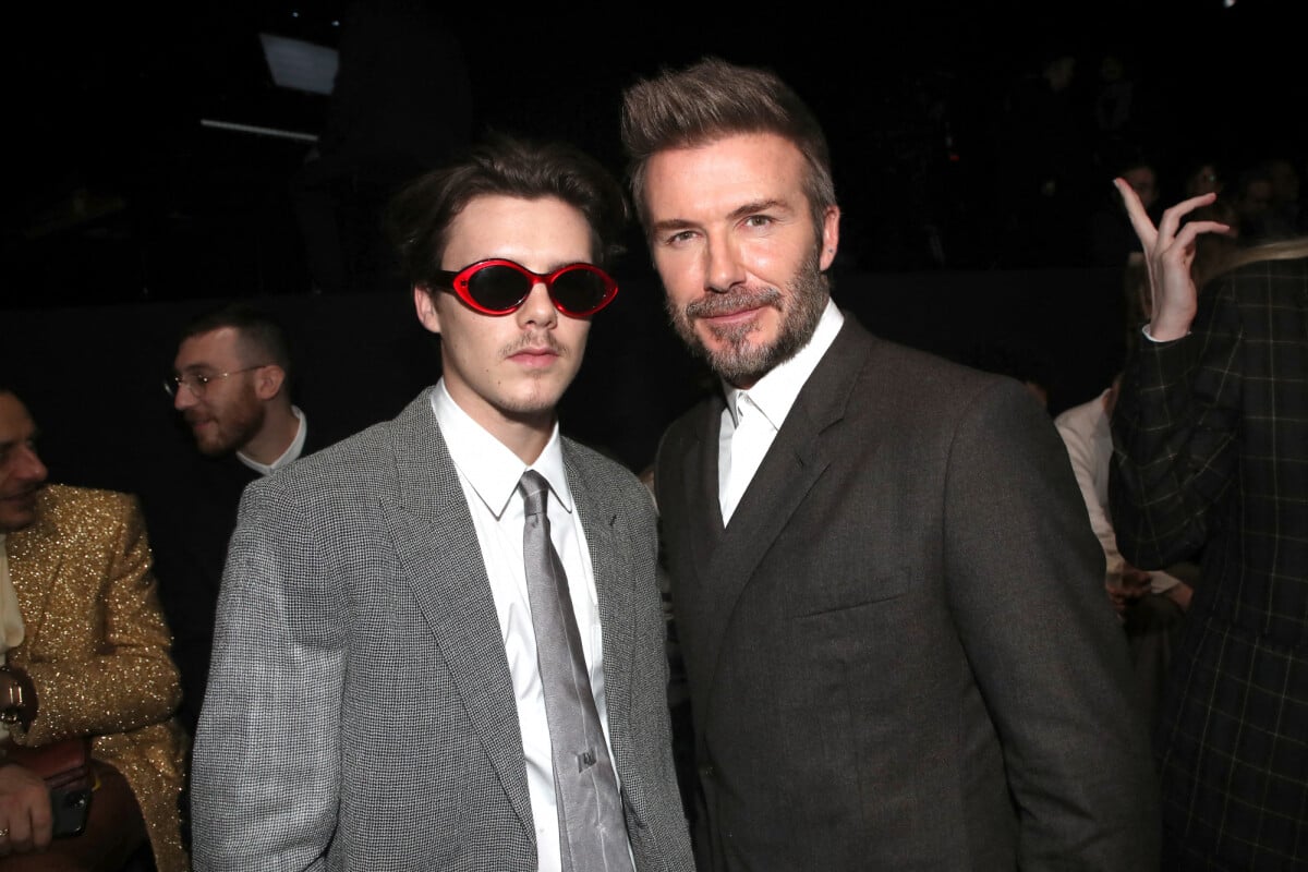 Photo : David Beckham et son fils Cruz Beckham - Front Row du défilé ...