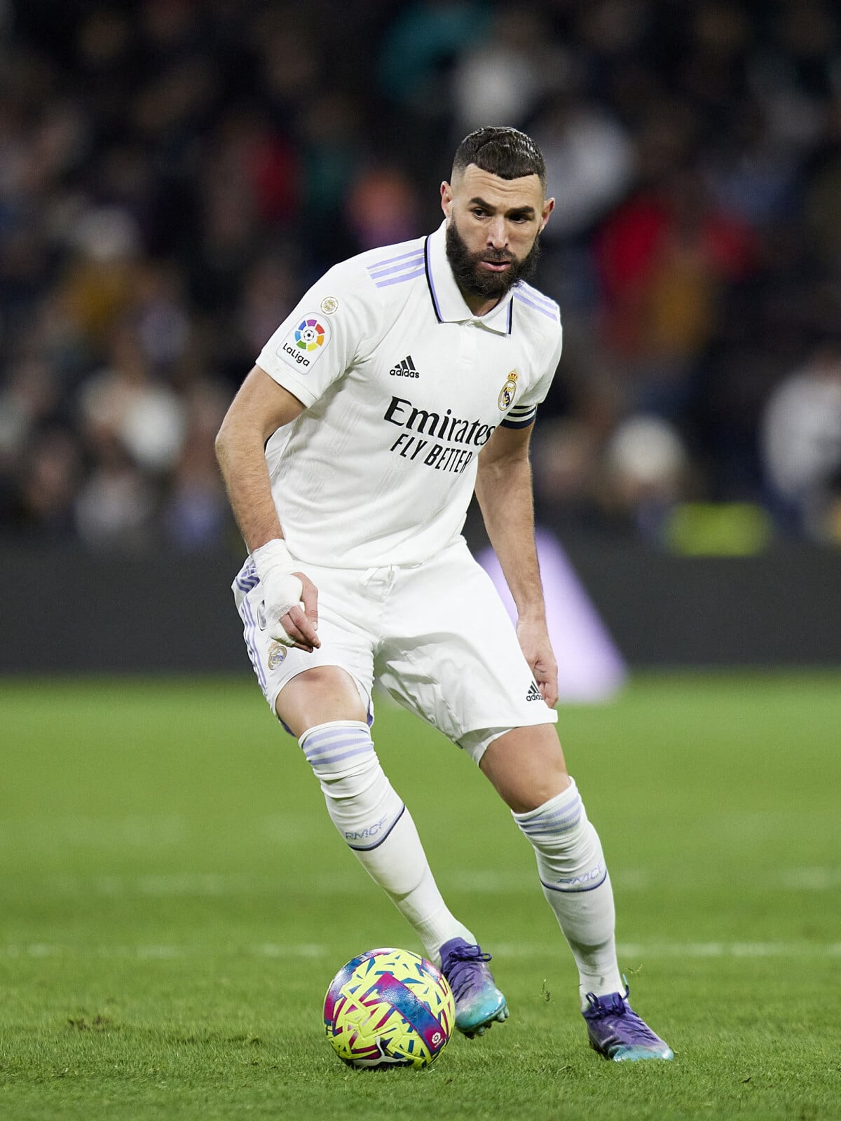 Photo : Karim Benzema du Real Madrid lors du match de football de la ...