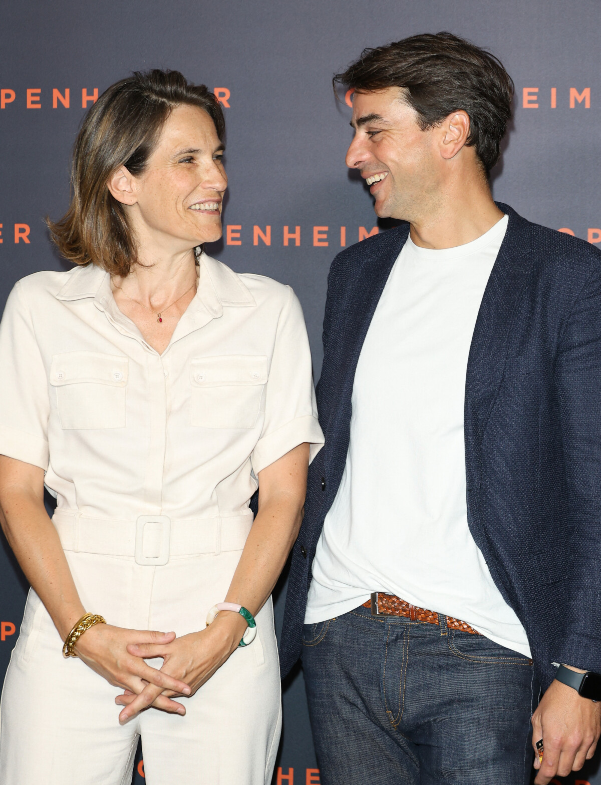 Photo : Claire Fournier et son mari Julian Bugier - Première du film ...