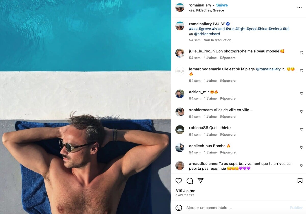 Photo : Au même titre que son homme, Romain Allary semble faire très attention à sa plastique ...