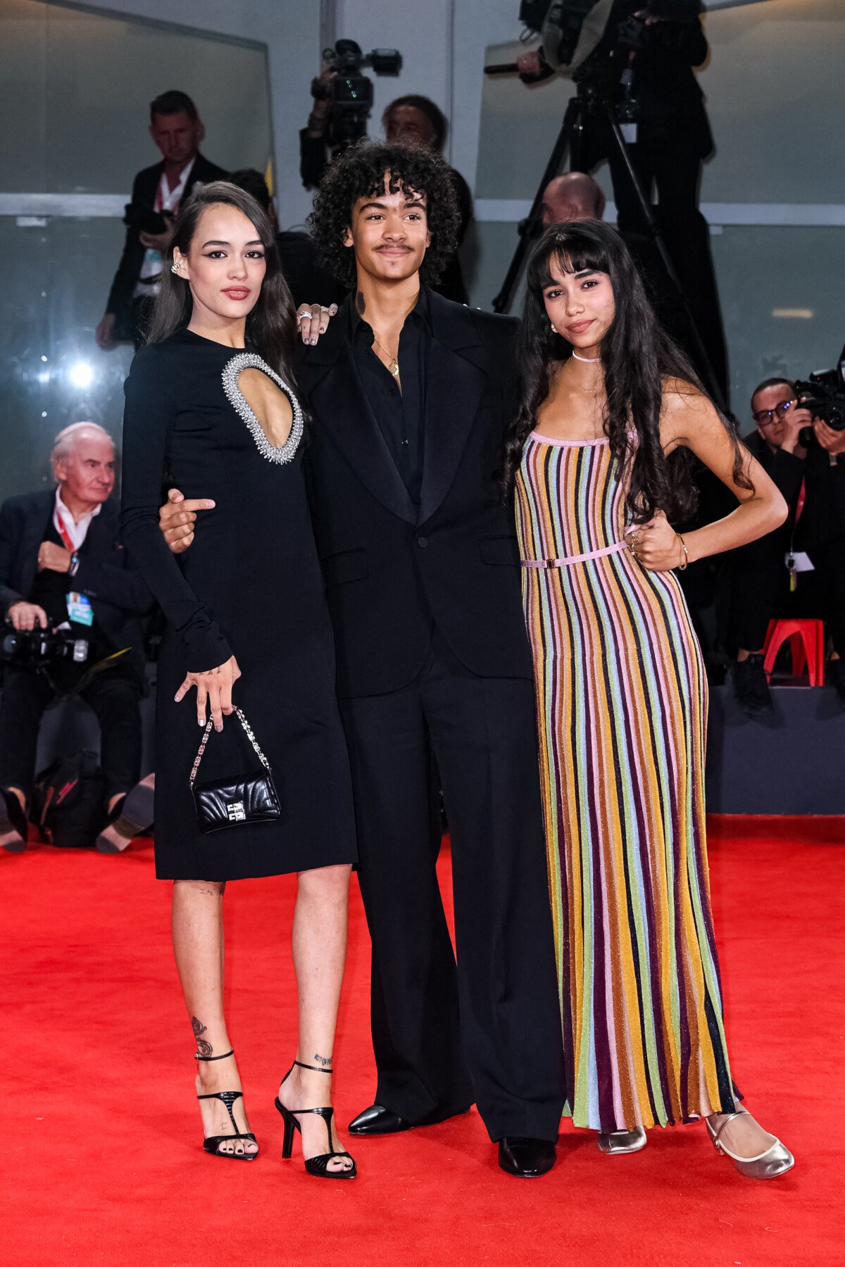 Photo : Thalia Besson, Mao Besson, Sateen Besson lors du 80ème festival ...