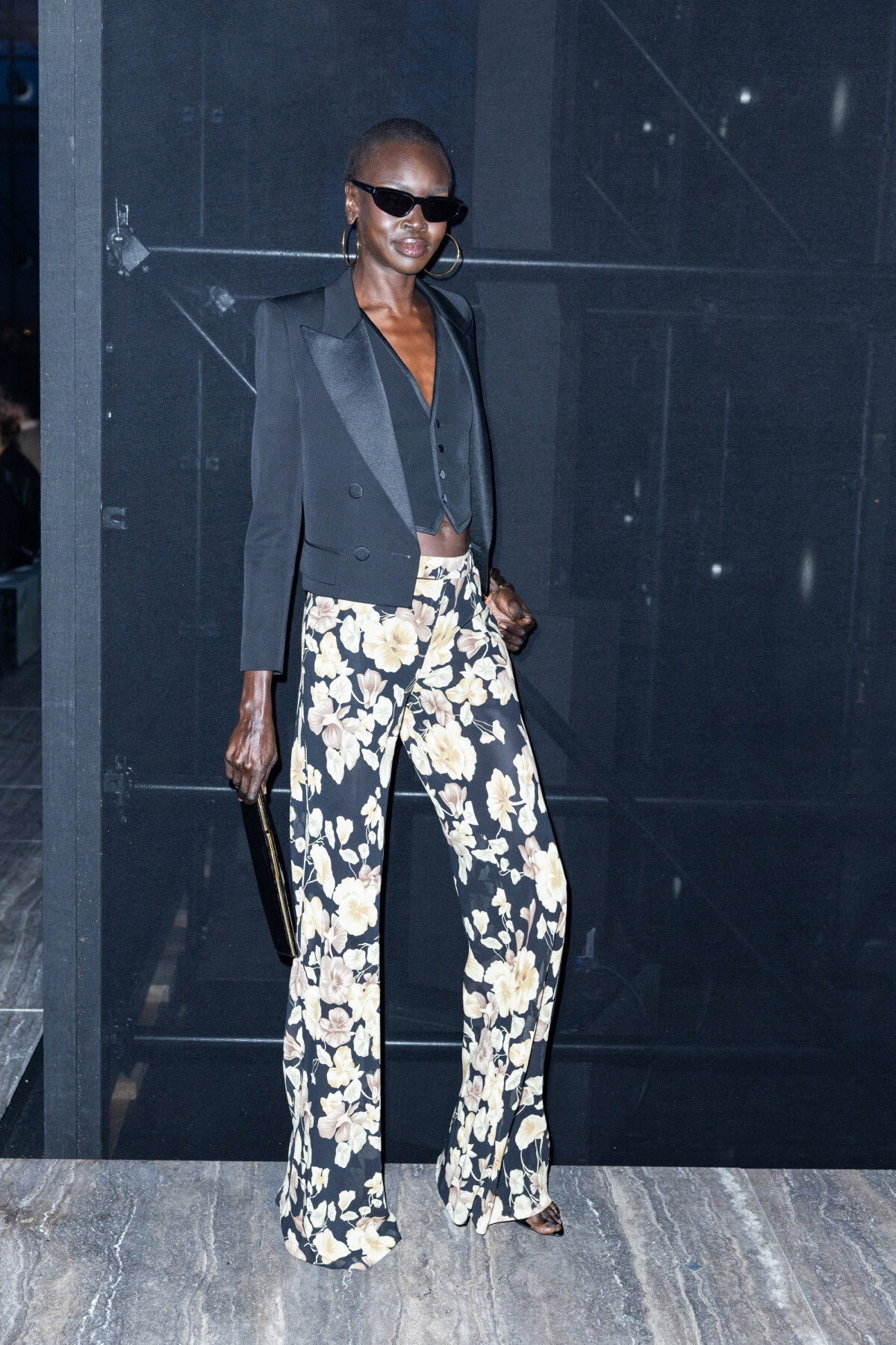 Photo : Alek Wek - Photocall du défilé Saint Laurent Womenswear ...