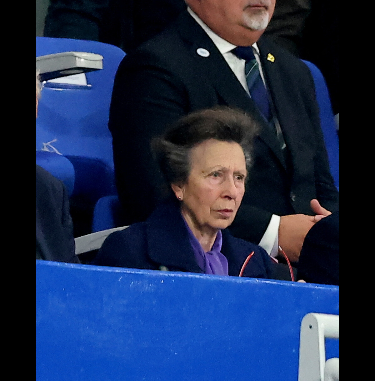 Photo : La princesse Anne dans les tribunes du match de Coupe du monde ...