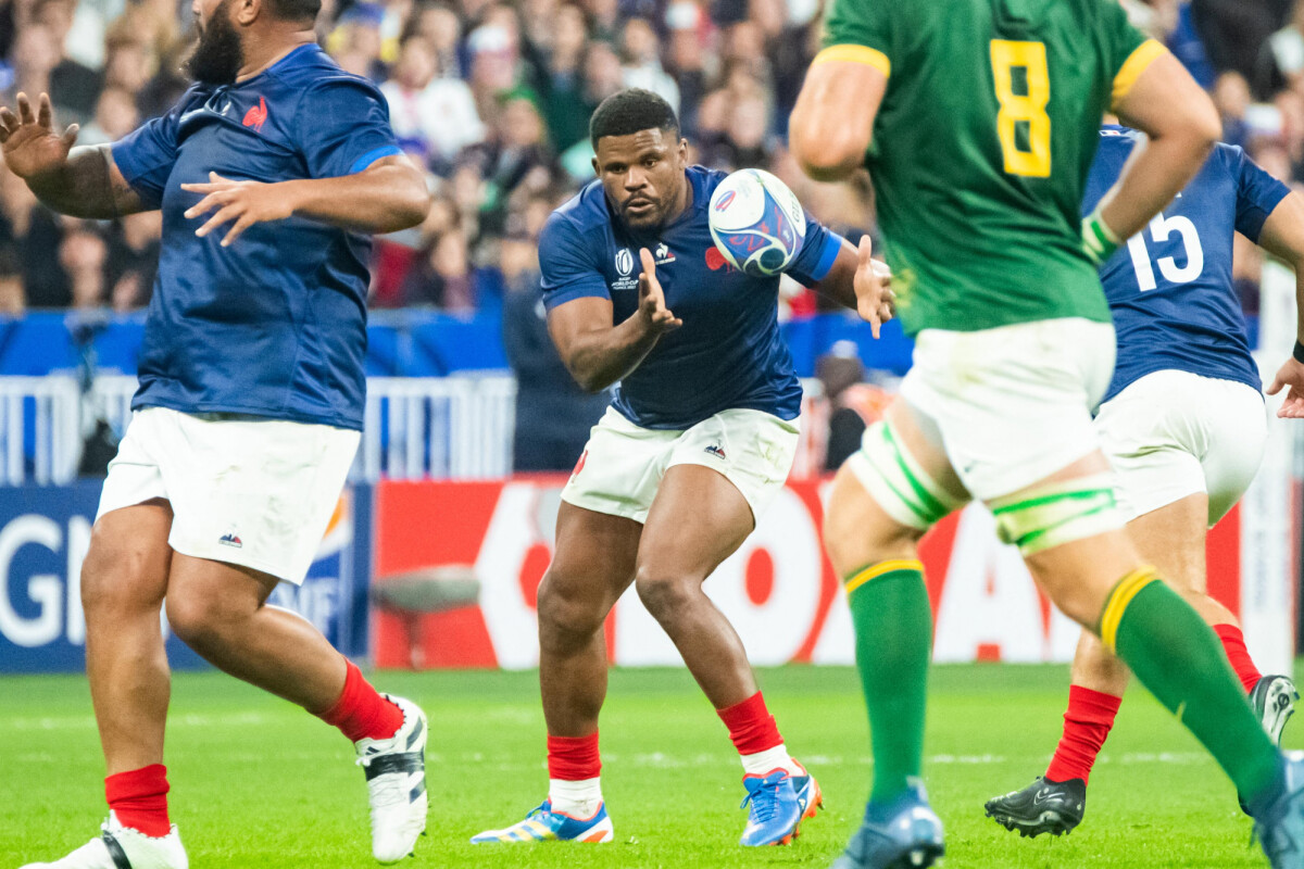 Photo : Jonathan Danty (XV de France) - Coupe du Monde de Rugby France 2023 - Match de quart de ...