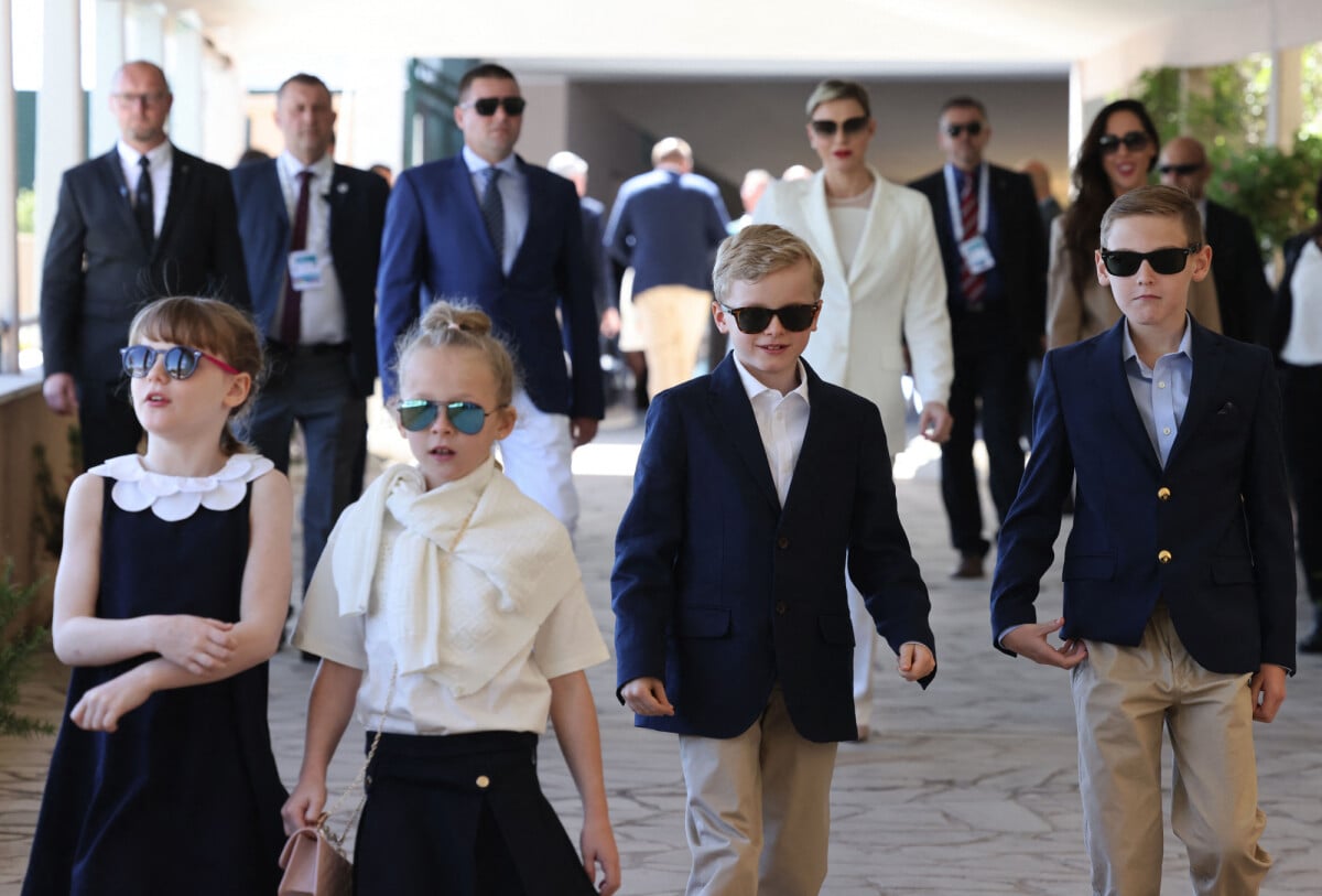 Photo : La princesse Charlene de Monaco, ses enfants le prince Jacques ...