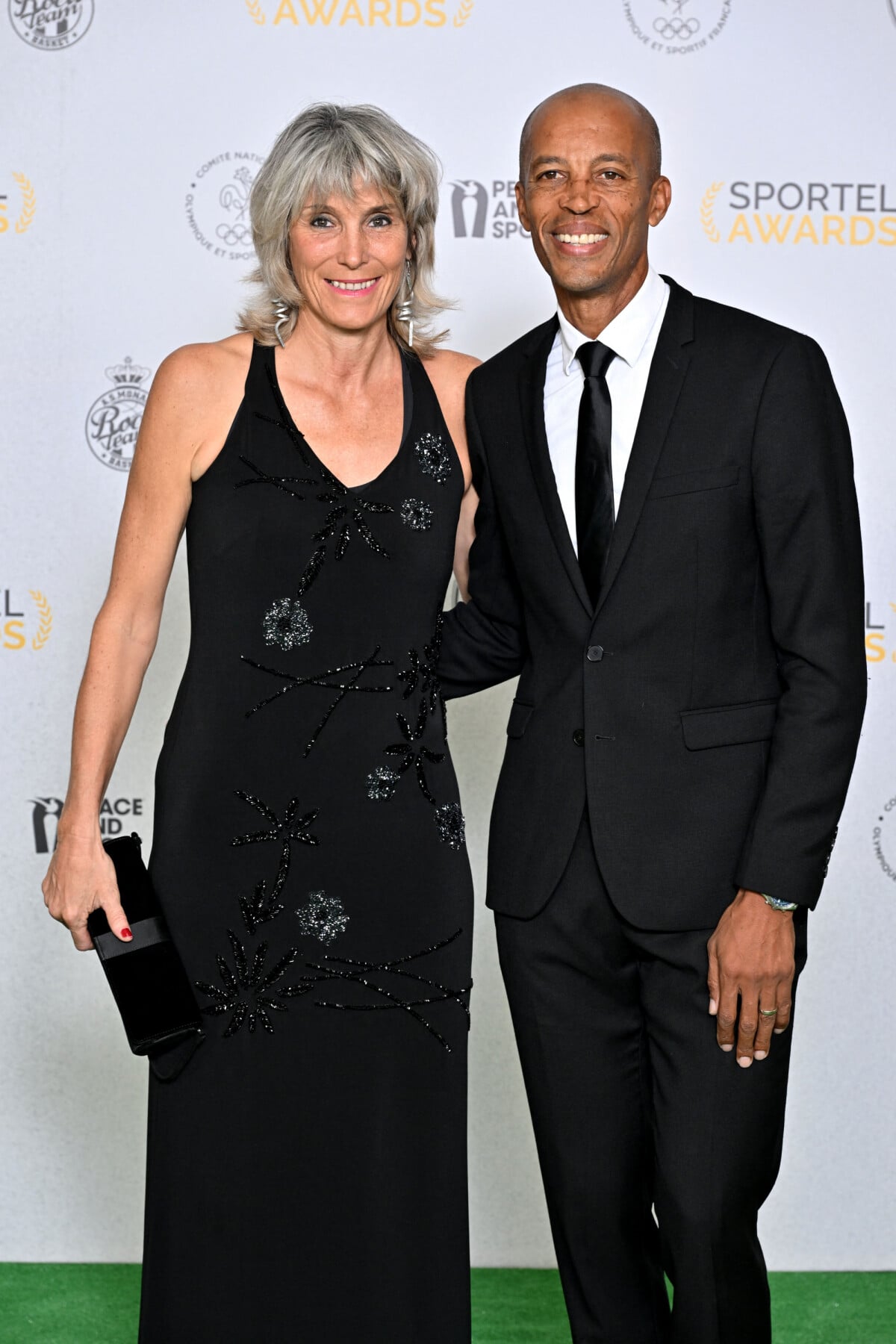 Photo : Stéphane Diagana et sa femme Odile Lesage au photocall de la ...