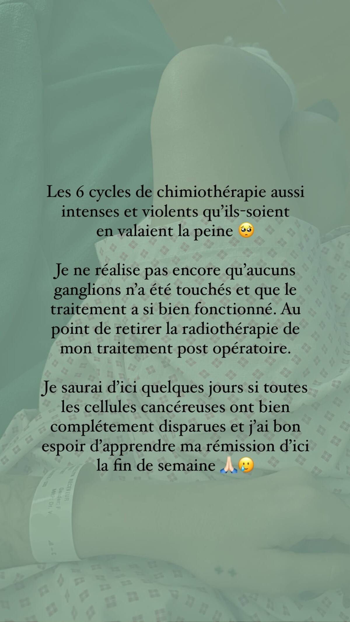 Photo : Sa rémission serait même proche, selon ses confidences ! Story ...