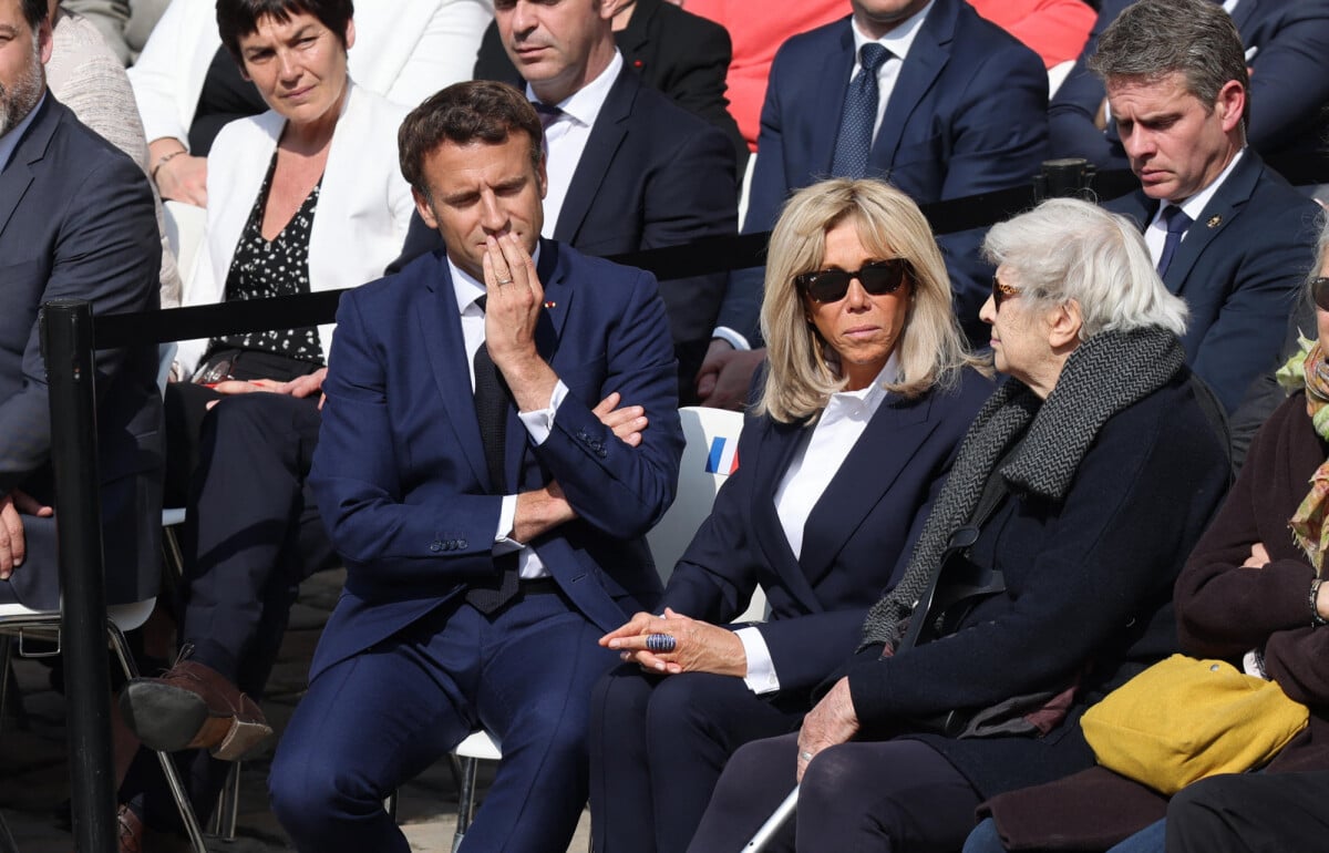 Photo : Le président de la république Emmanuel Macron, la première dame ...