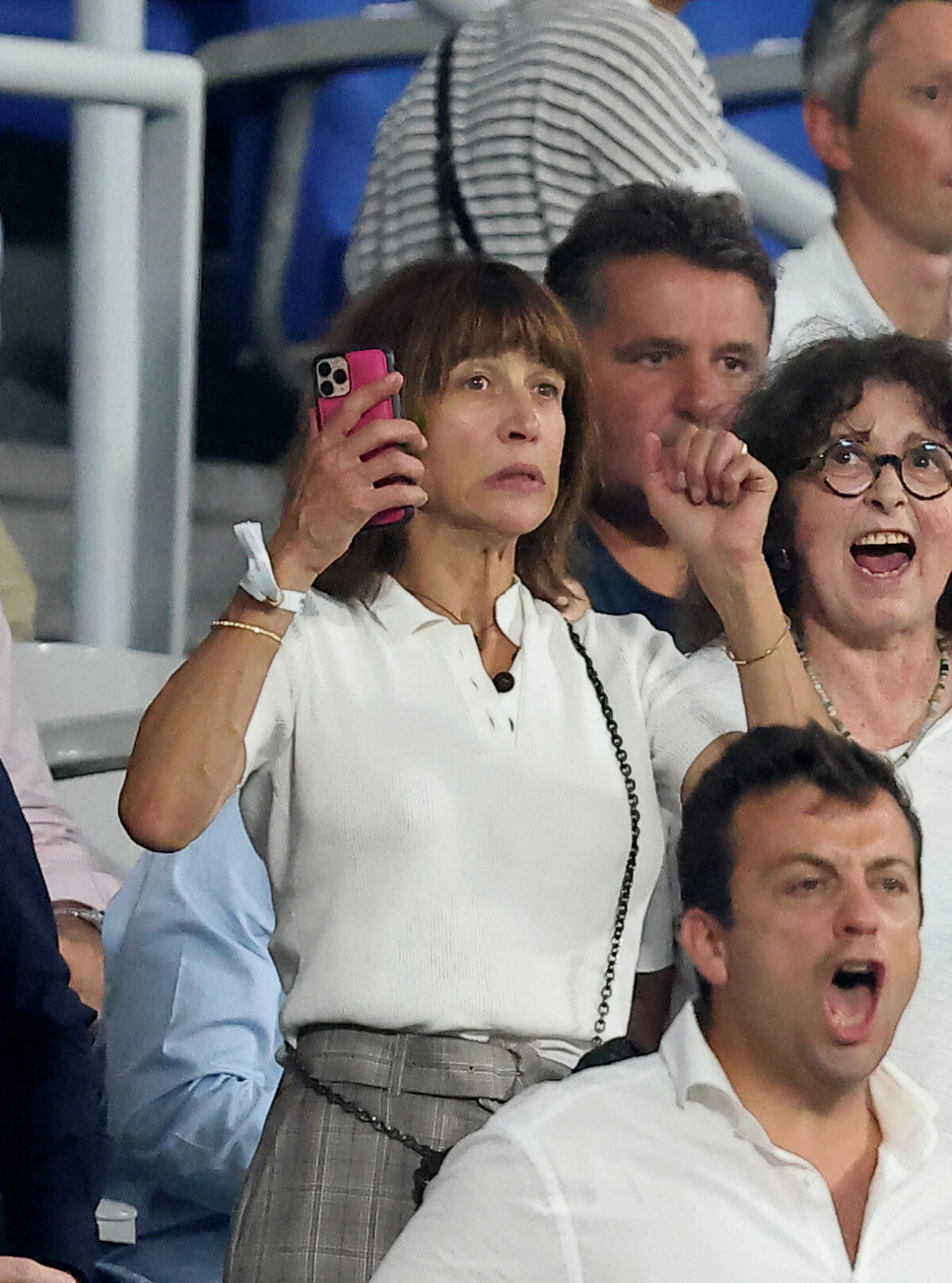 Photo : Sophie Marceau - People dans les tribunes lord du match d ...