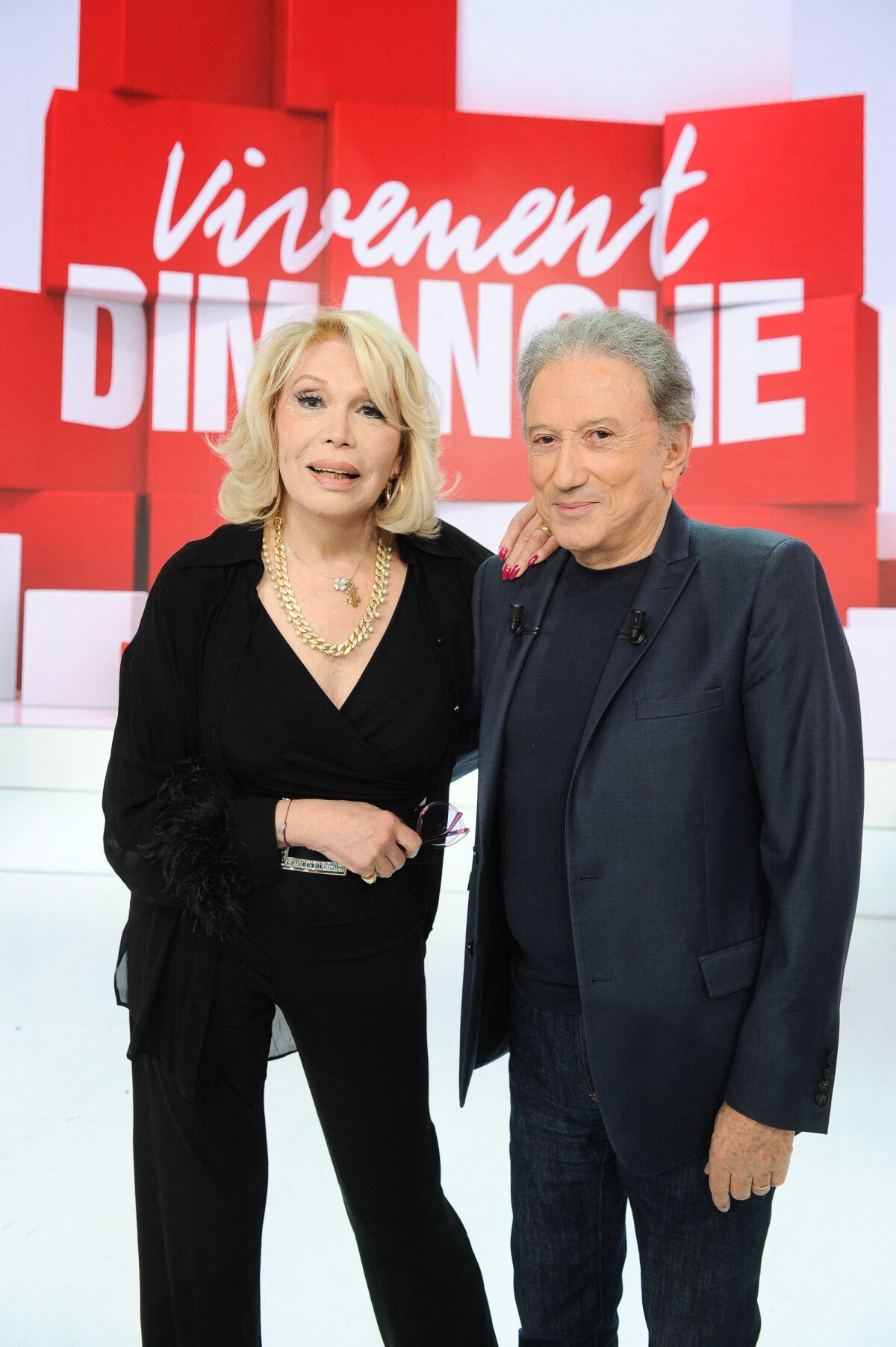 Photo : Exclusif - Amanda Lear et Michel Drucker - Enregistrement de l ...