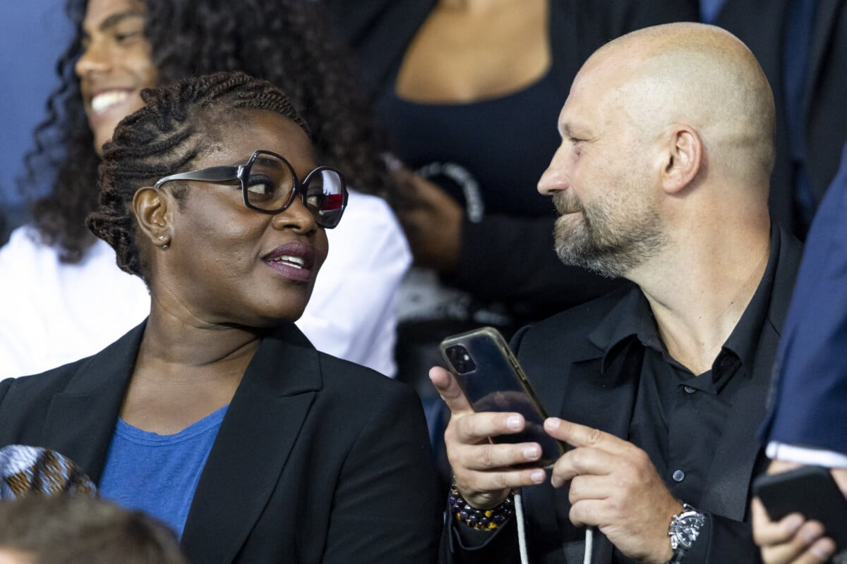 Photo : Claudia Tagbo et son compagnon - People assistent au match ...