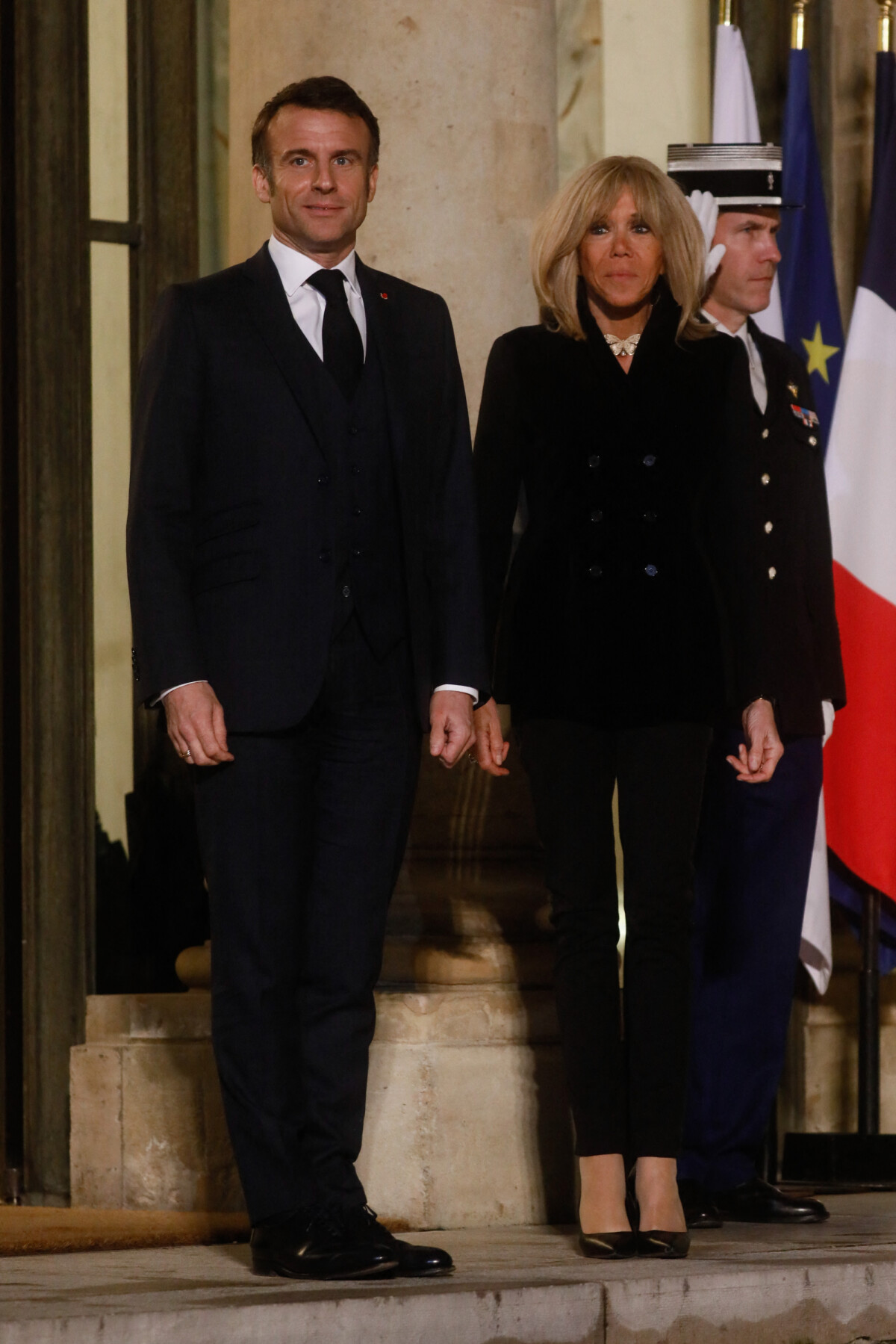 Photo : Emmanuel Macron et sa femme Brigitte Macron - E. Macron, président de la république ...