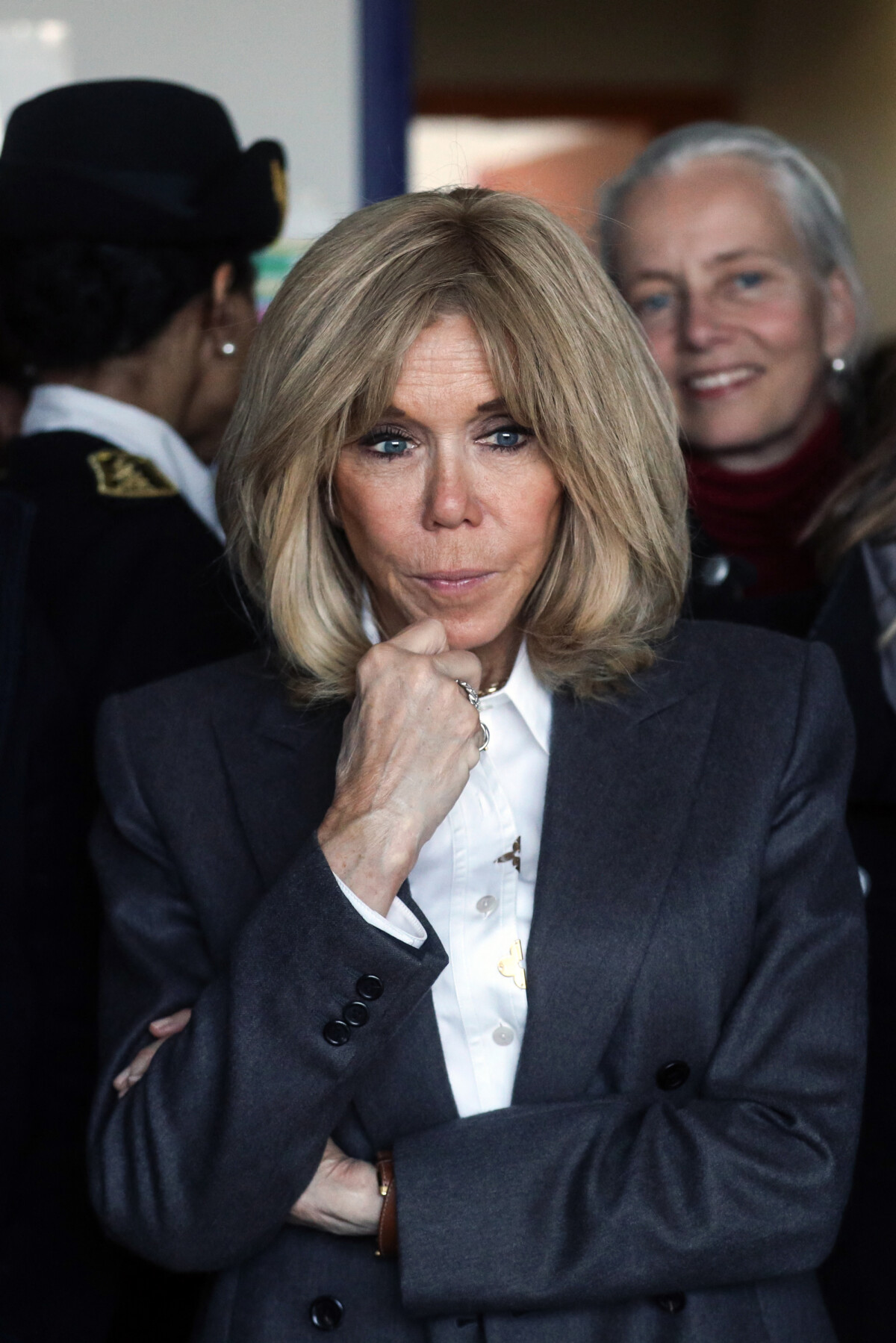 Photo : Brigitte Macron lors de la visite de l'Institut médico-éducatif ...