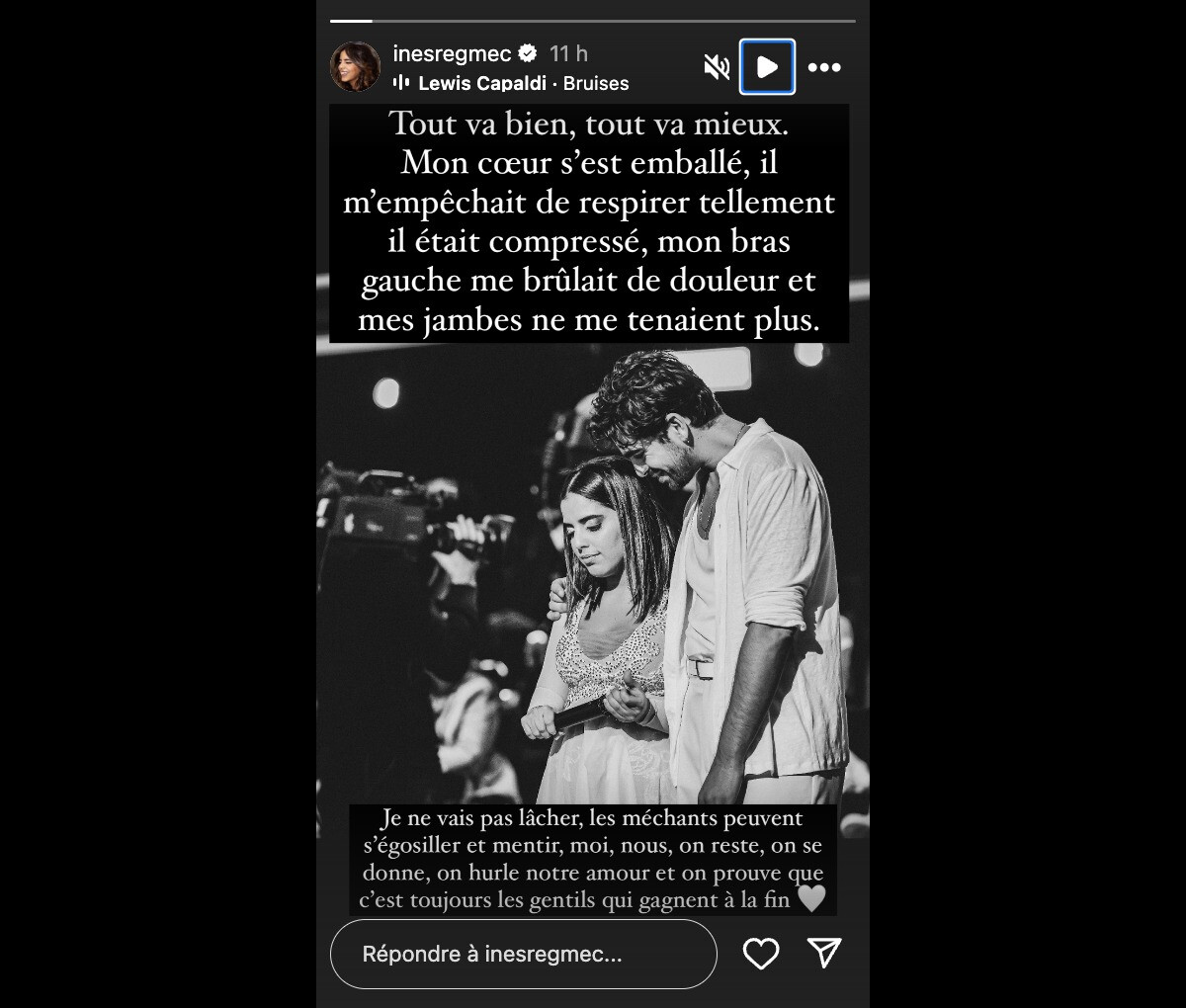 Photo : (Capture d'écran Instagram Inès Reg) - Ode (Purepeople)