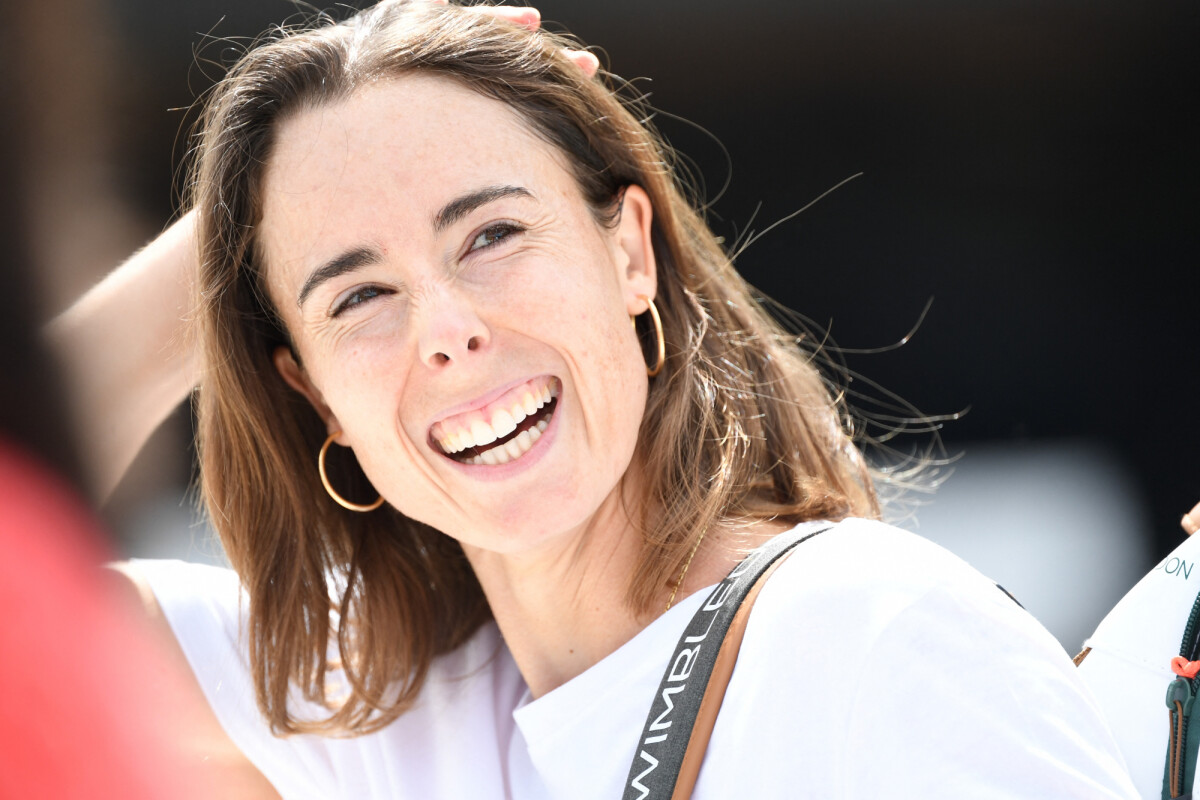 Photo : Alizé Cornet et son coach Nicolas Beuque lors d'un entrainement ...