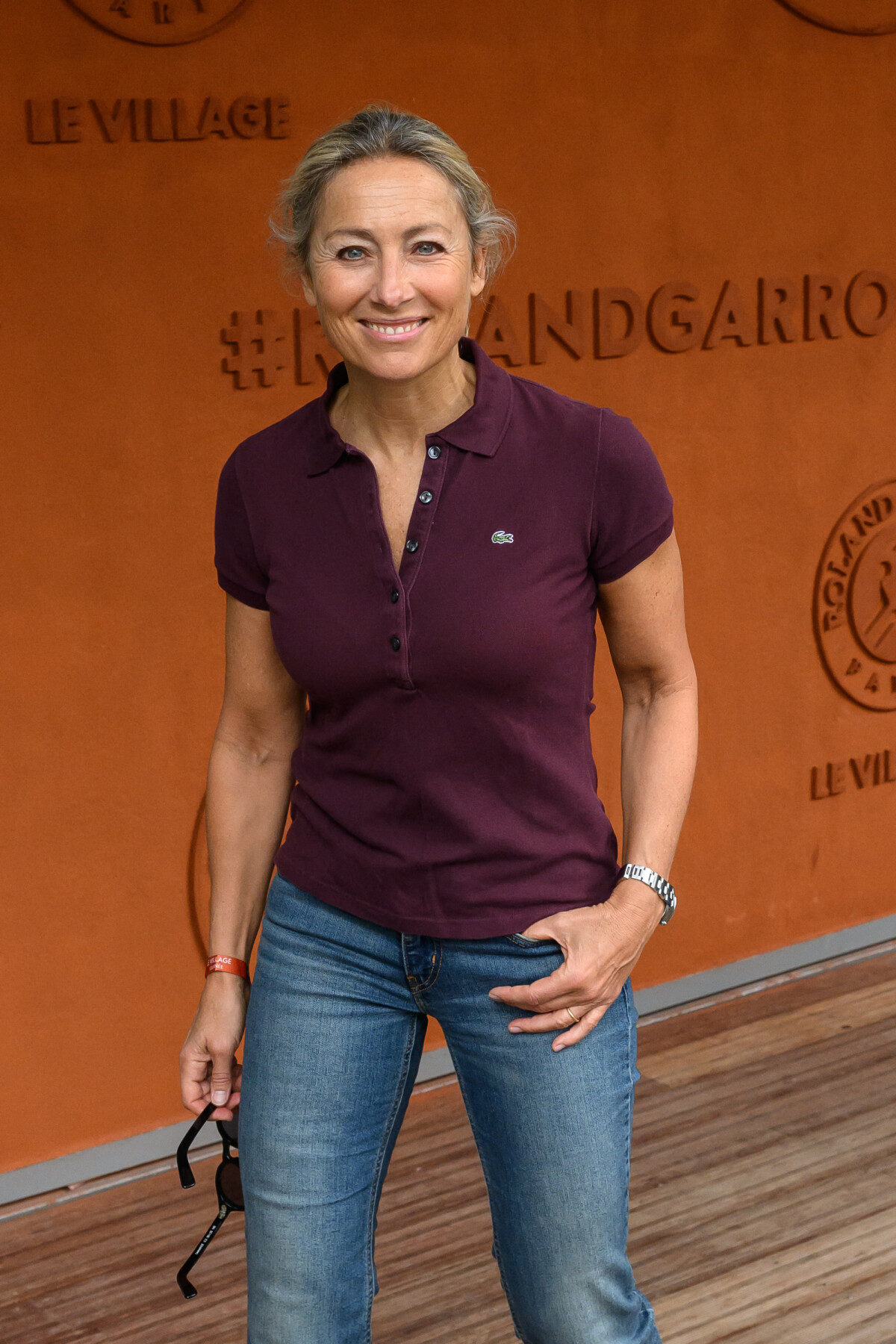Photo : Anne-Sophie Lapix assiste aux Internationaux de France 2024 à ...