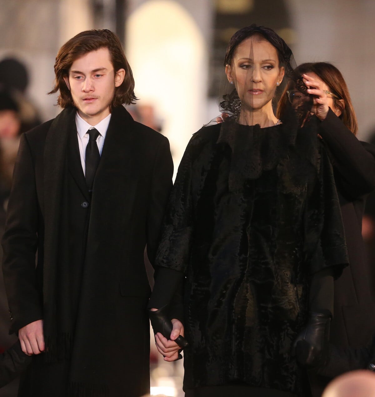 Photo : Céline Dion et son fils René-Charles Angélil, obsèques de René ...