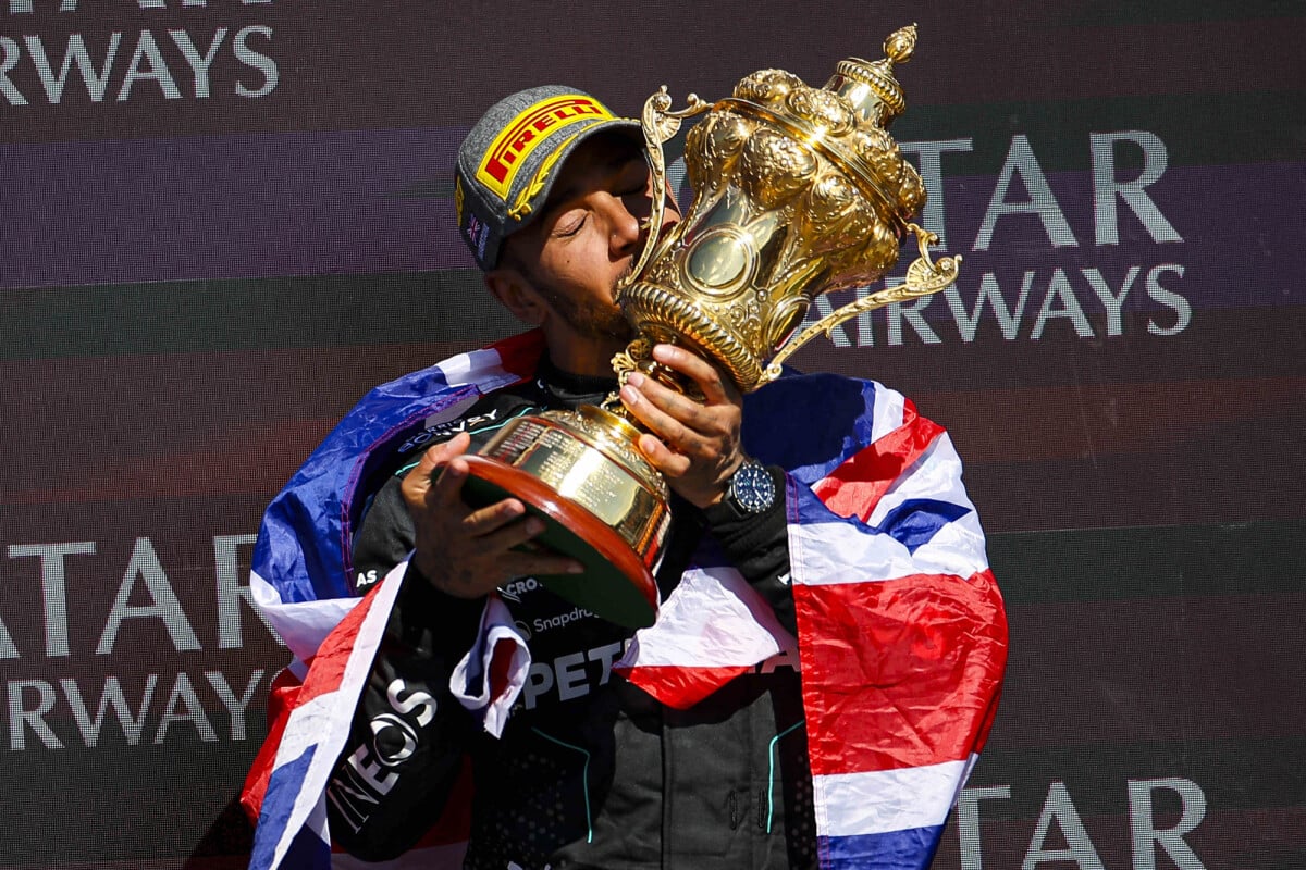 Photo : Lewis Hamilton remporte le Grand Prix de Grande-Bretagne 2024 ...