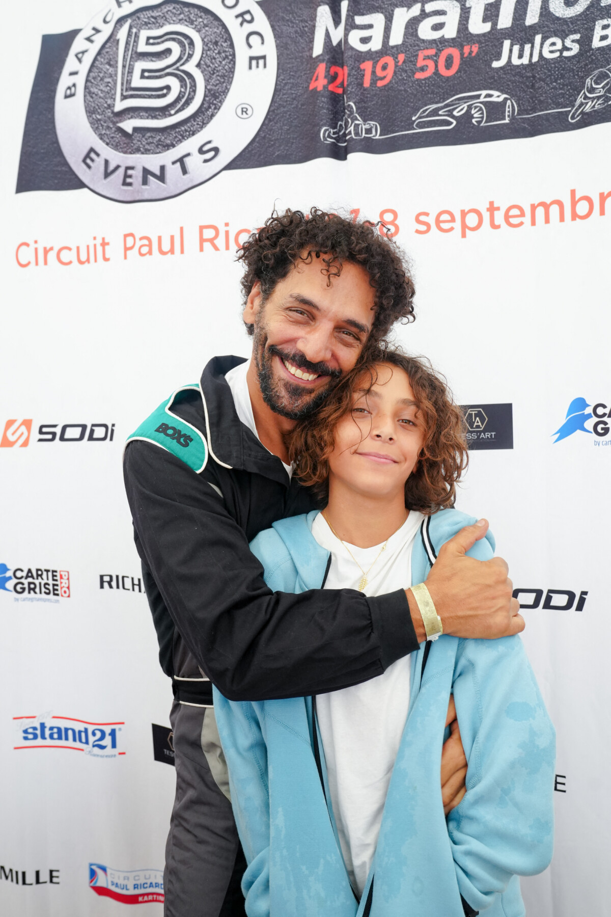 Photo : Exclusif - Tomer Sisley et son fils Levin. Jour 3 lors du marathon Karting Jules Bianchi ...