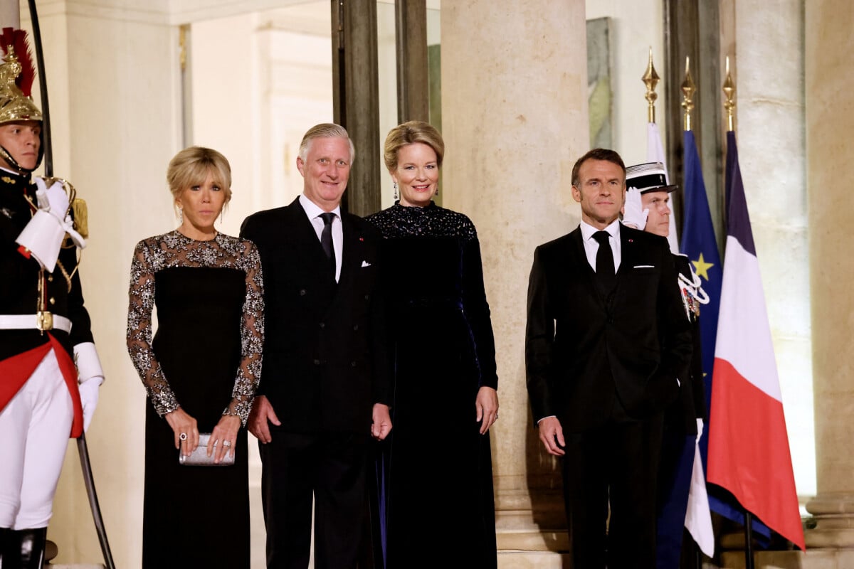 Photo : Brigitte Macron, le roi Philippe et la reine Mathilde de ...