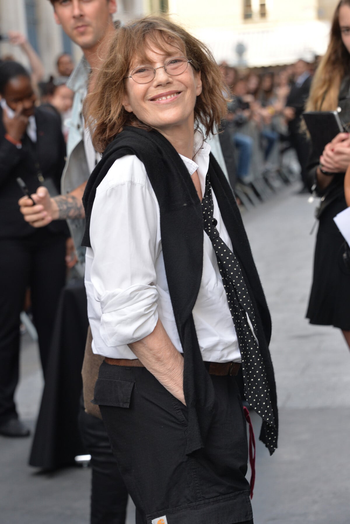 Photo : Jane Birkin - Arrivée des people au défilé Saint Laurent Homme ...
