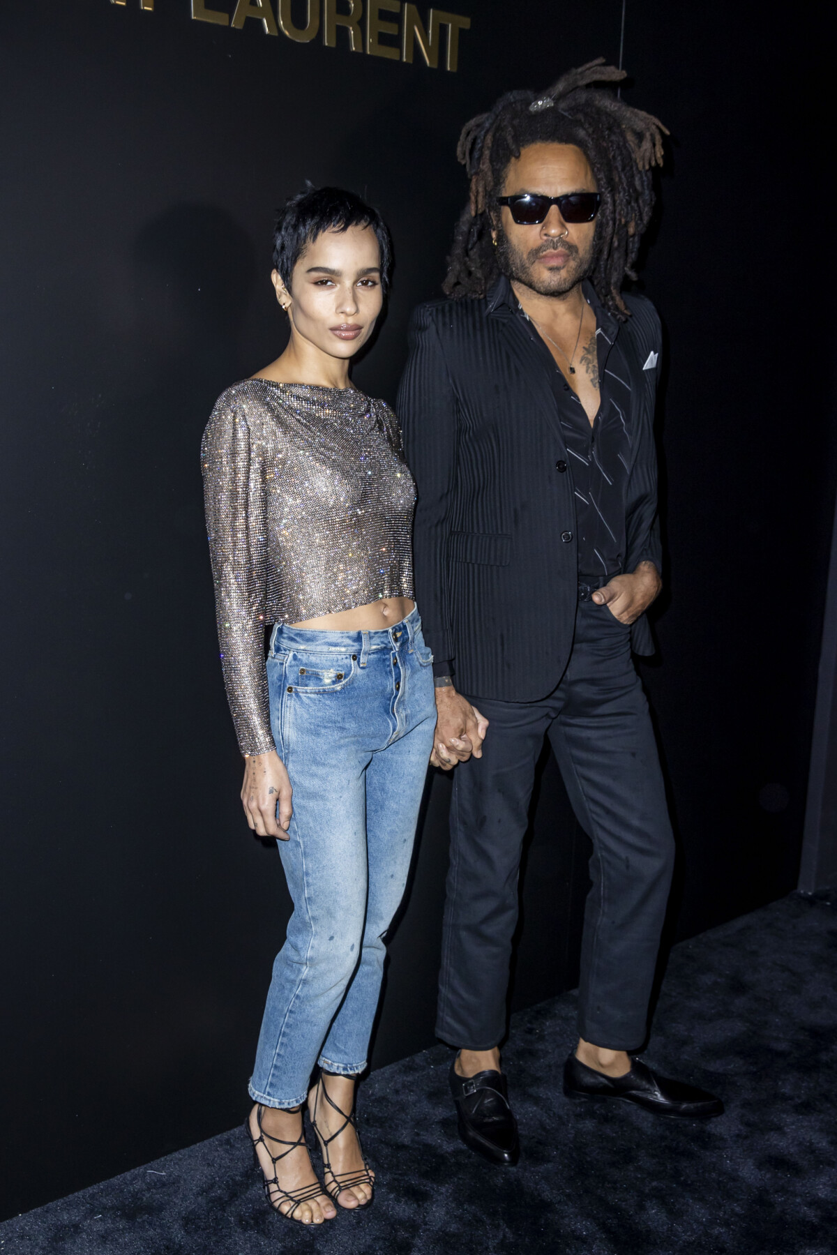 Photo : Zoë Kravitz et son père Lenny Kravitz assistent au défilé de ...