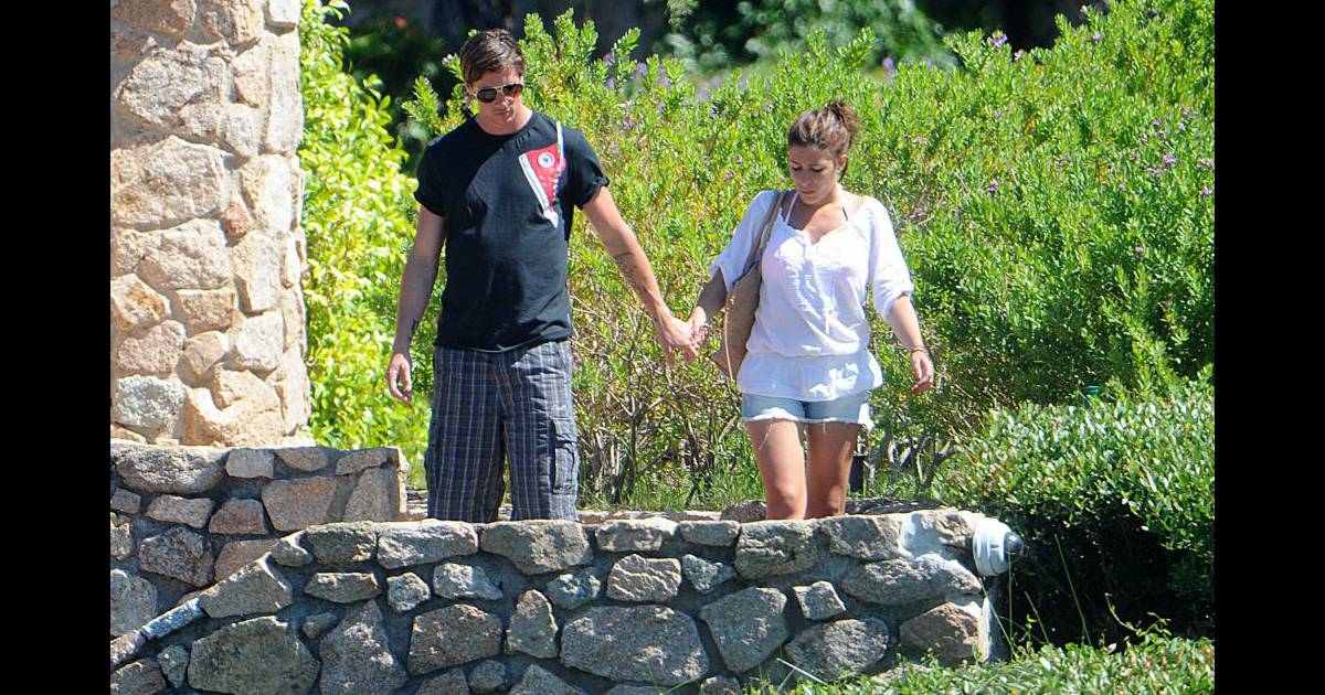 Fernando Torres et sa femme Olalla Dominguez à Porto Cervo (Italie) le ...