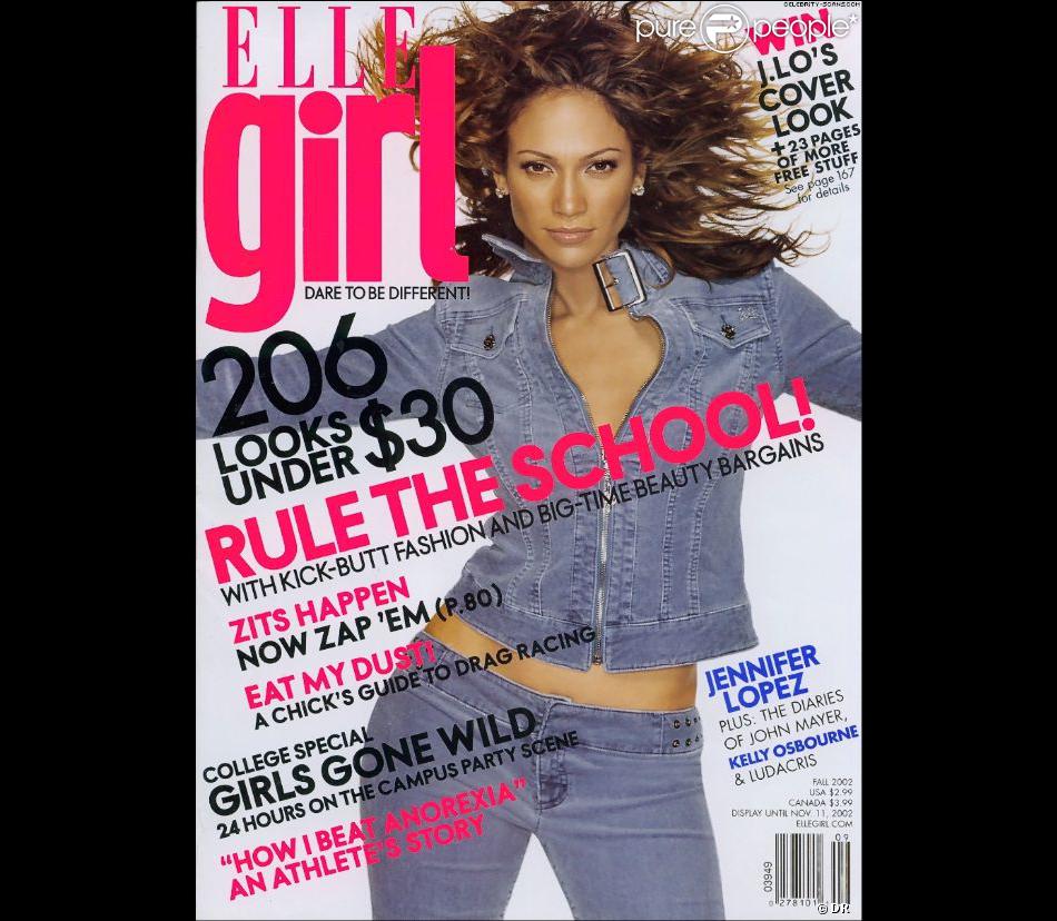 La chanteuse et actrice Jennifer Lopez en couverture du Elle Girl ...