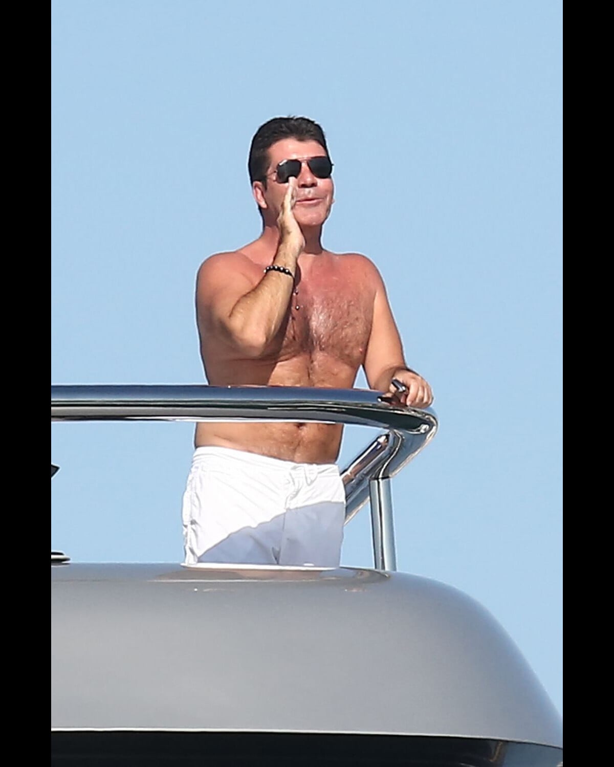 Photo : Simon Cowell profite sur un yacht de la douceur des vacances au ...