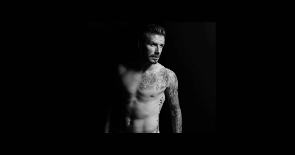 David Beckham sur son shooting pour David Beckham Bodywear, nom de sa ...
