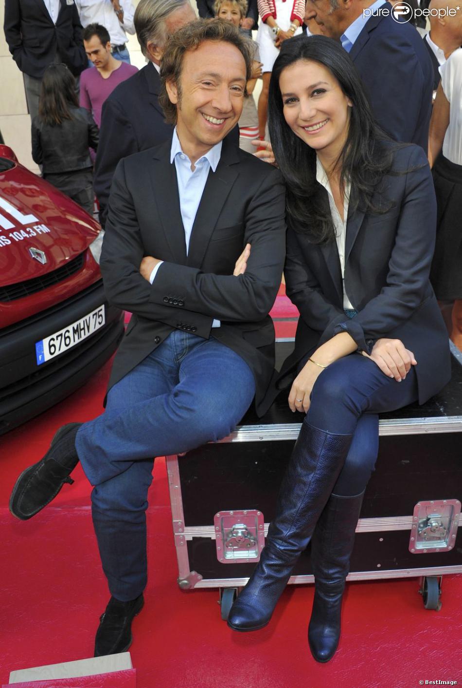 Stéphane Bern et Marie Drucker lors de la conférence de rentrée de RTL ...