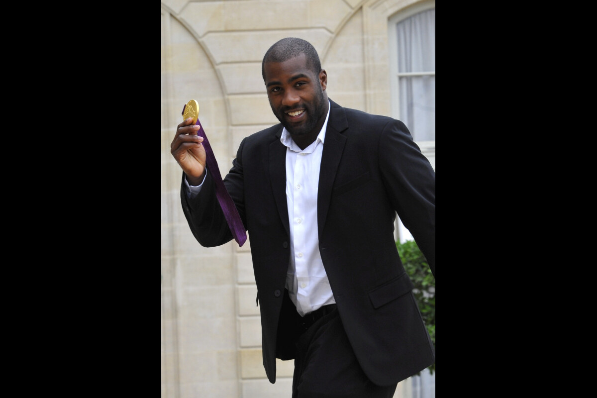 Photo : Teddy Riner à la réception à l'Élysée des médaillés olympiques ...