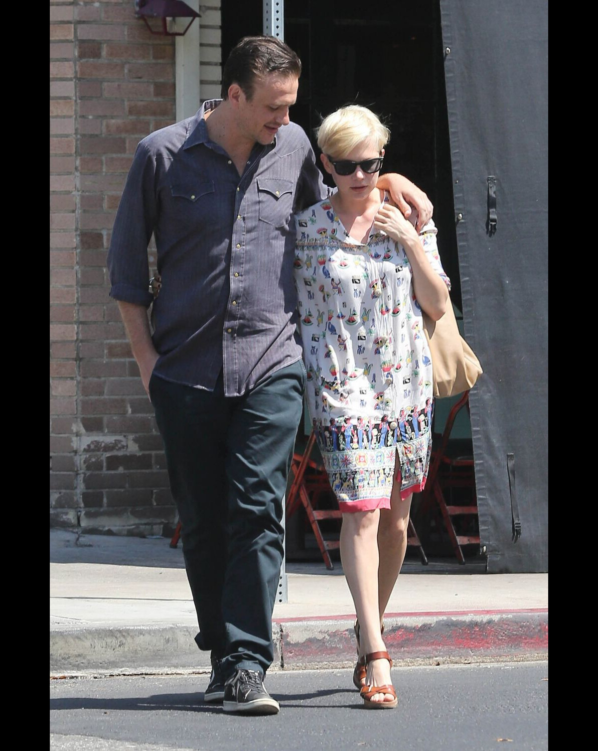 Photo : Michelle Williams avec son compagnon Jason Segel à Los Angeles ...