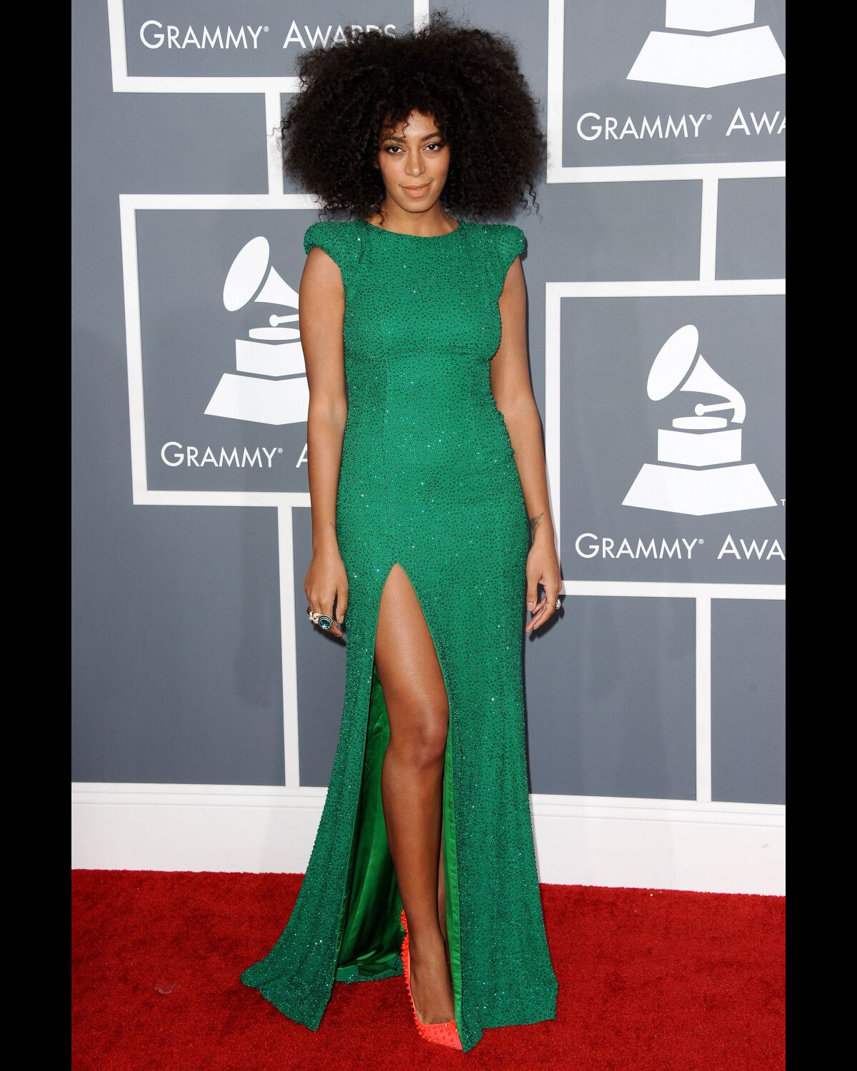 Photo : Solange Knowles aux Grammy Awards 2013. Los Angeles le 10 ...