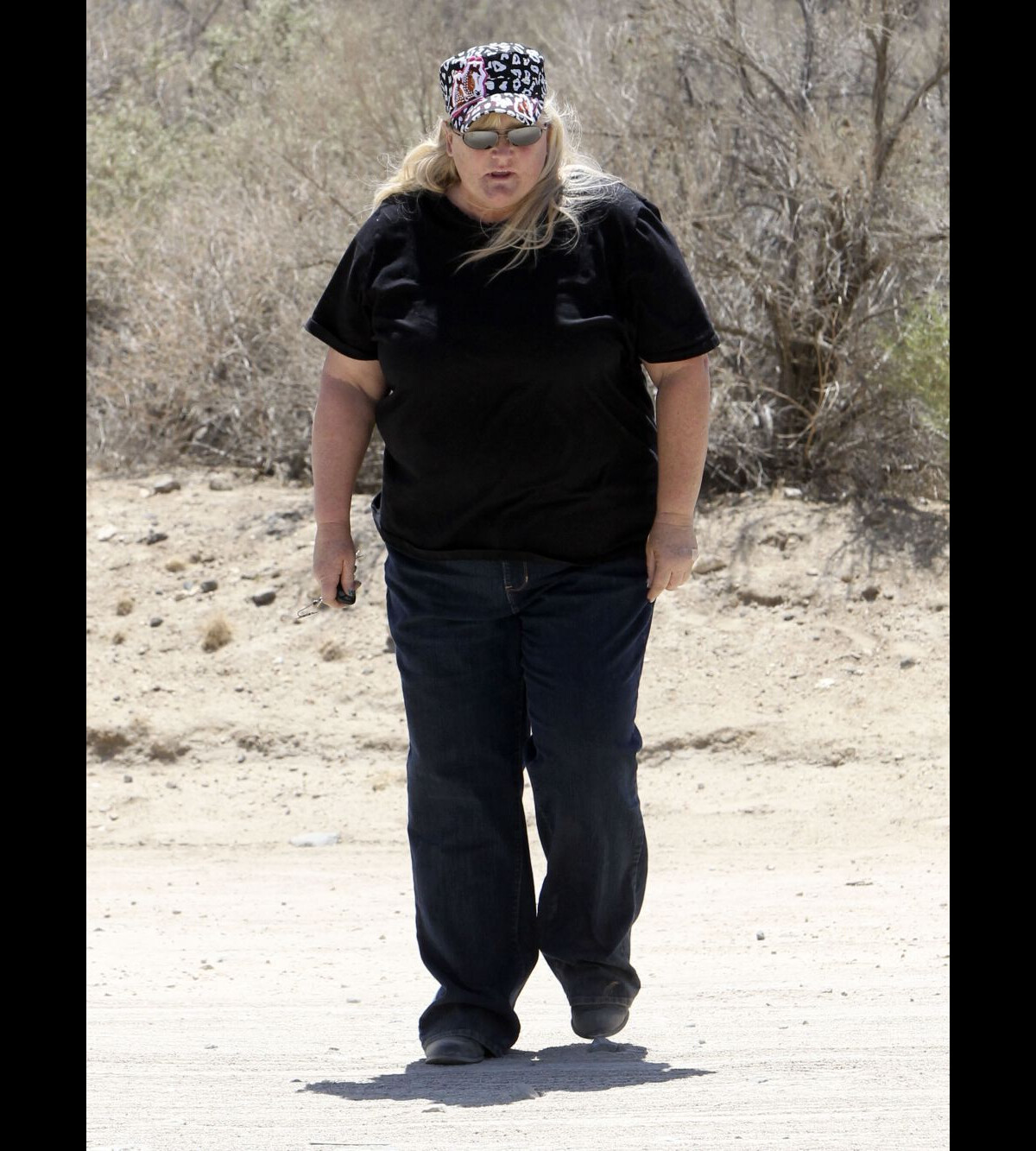 Photo : Debbie Rowe dans un centre equestre à Palmdale, le 27 avril ...
