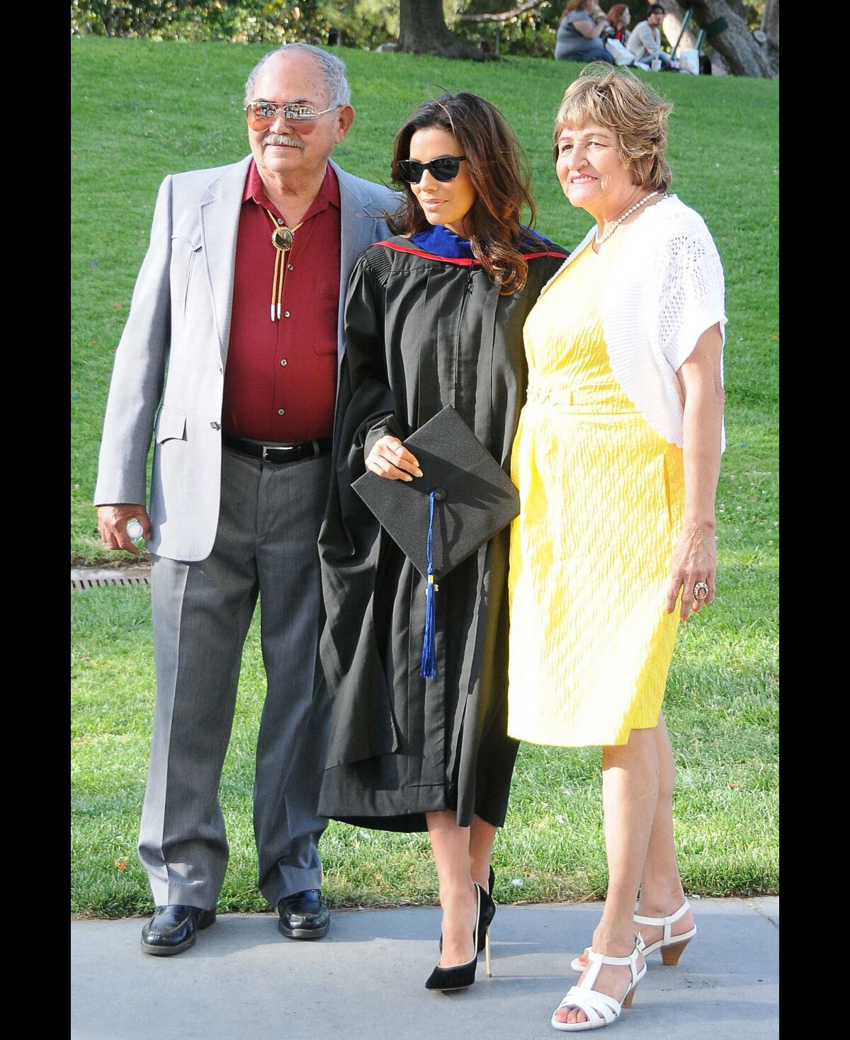 Photo : Eva Longoria en compagnie de ses parents Enrique Longoria Jr ...