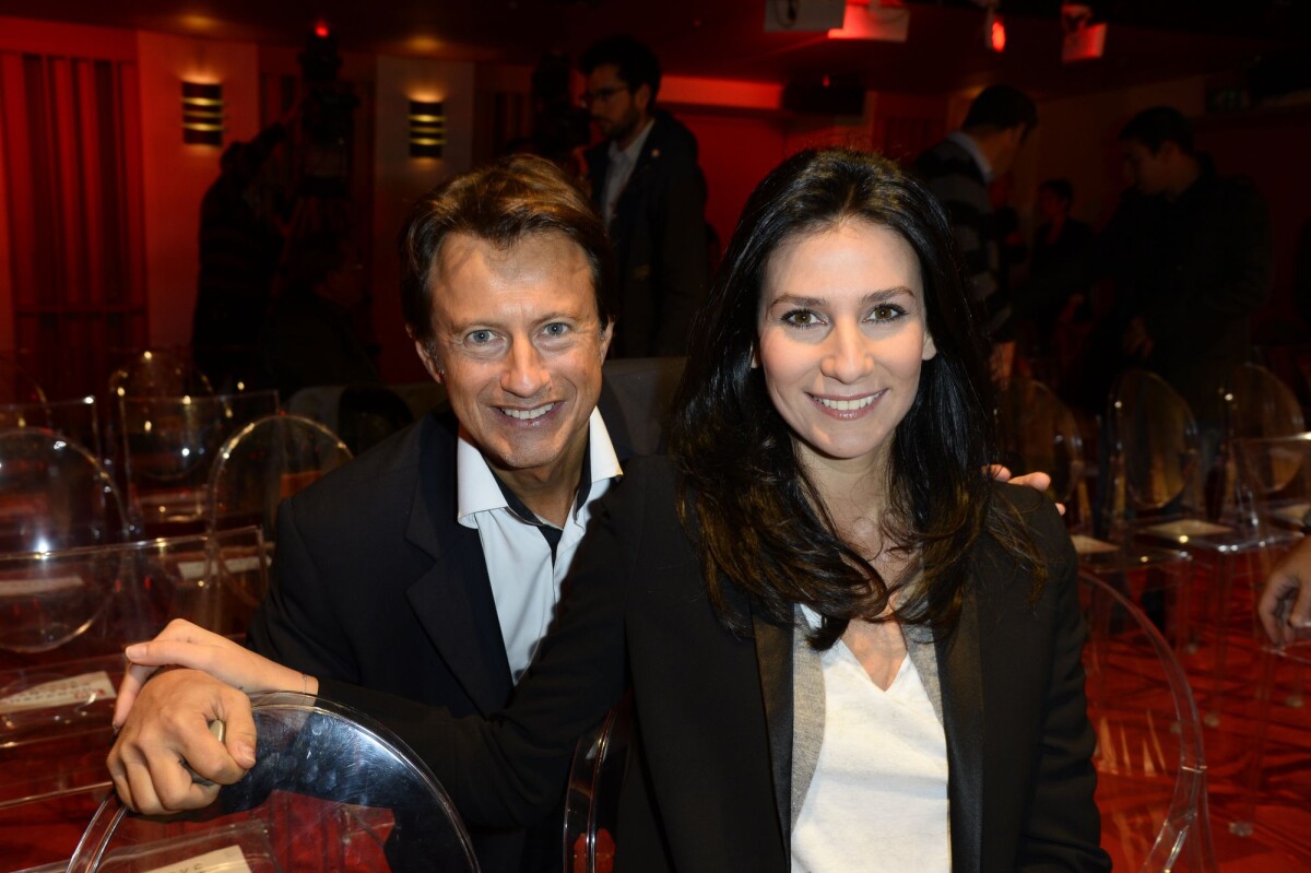 Photo : Vincent Perrot et Marie Drucker lors de la conférence de presse ...