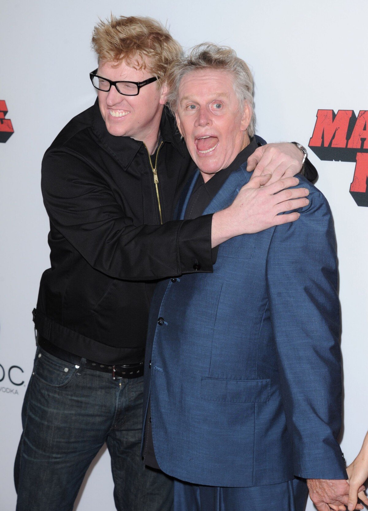 Photo : Jake Busey et Gary Busey lors de la première de Machete Kills ...