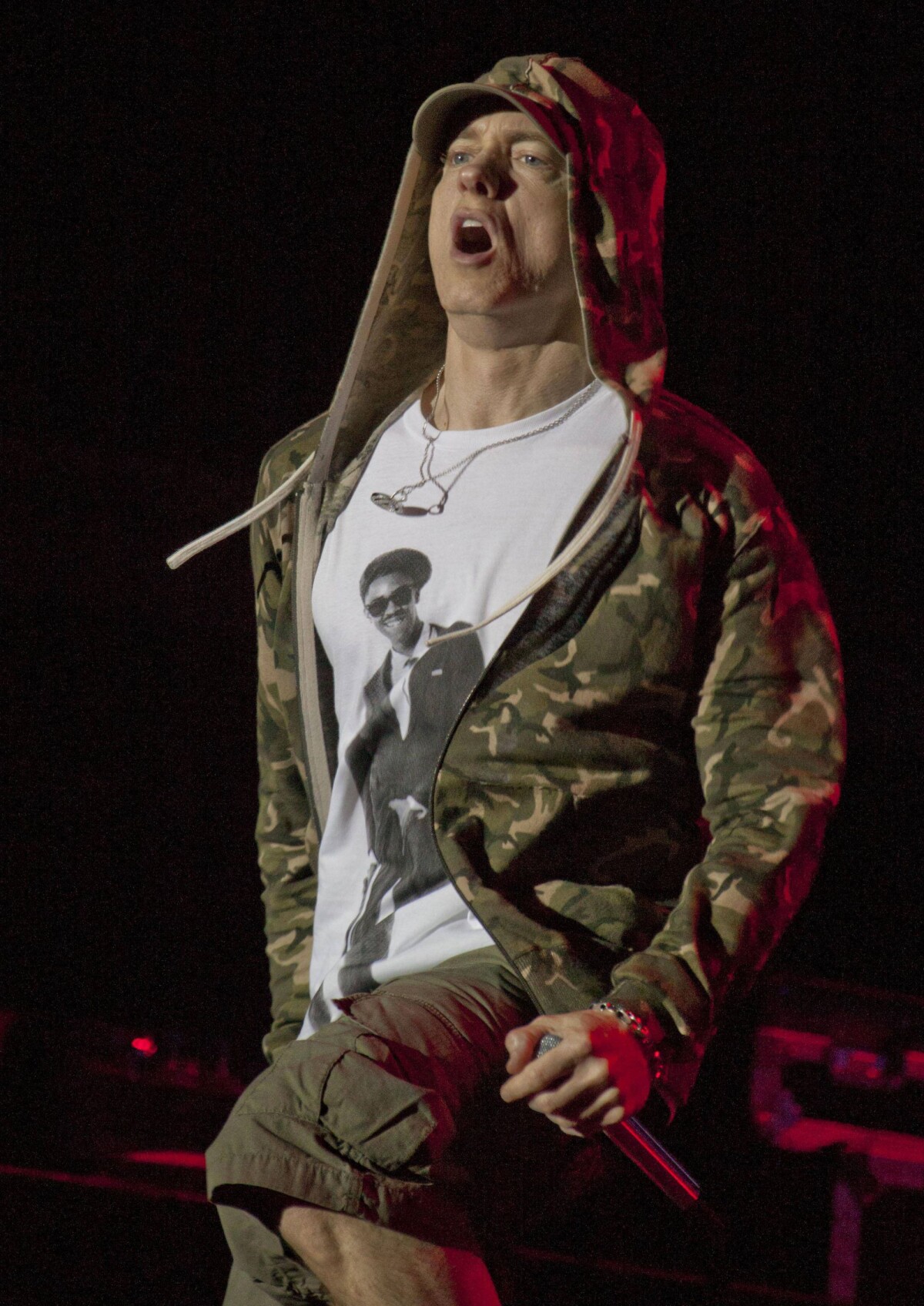 Photo : Eminem en concert au "Reading Festival 2013" au Royaume-Uni. Le ...