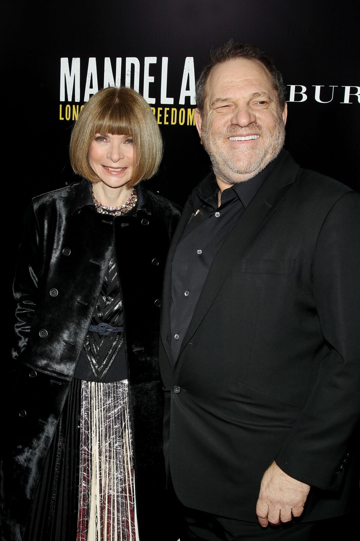 Photo : Anna Wintour, Harvey Weinstein lors de la première de Mandela ...