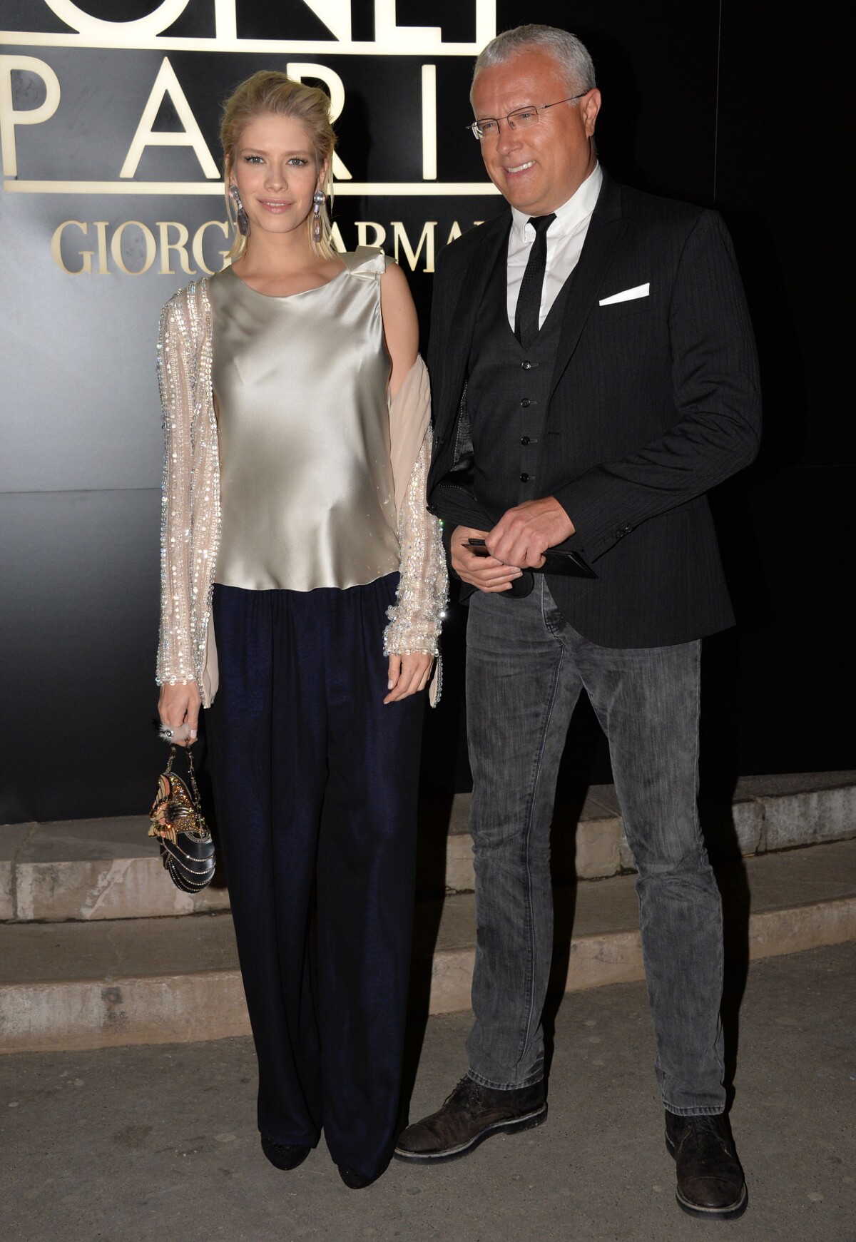 Photo : Elena Perminova (enceinte) et son mari Alexander Lebedev lors ...
