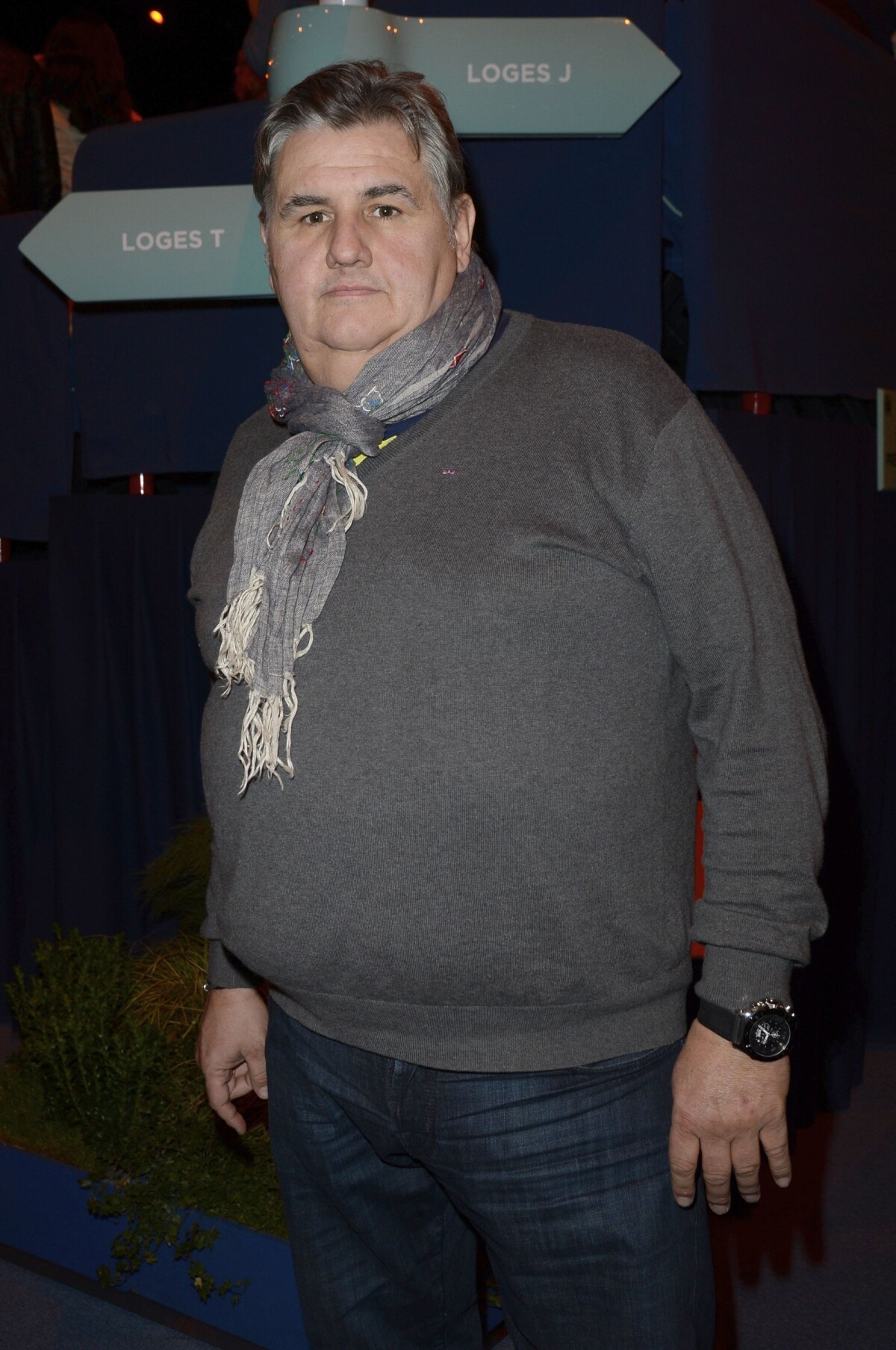 Photo : Pierre Ménès à l'Open Masters 1000 de Tennis Paris Bercy, le ...