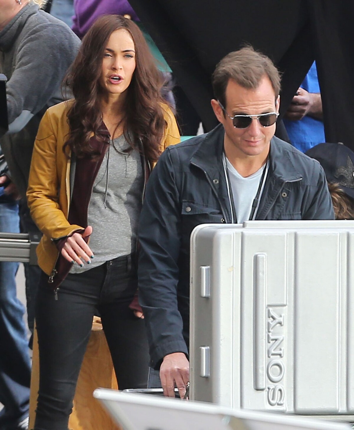 Photo : Megan Fox et Will Arnett sur le tournage du film "Teenage ...